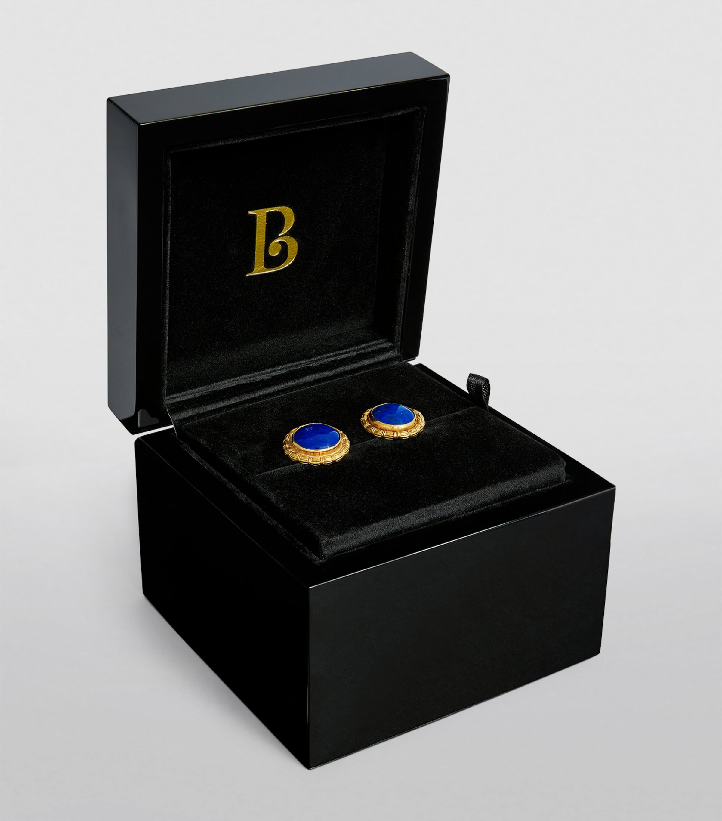 Brooski Gold and Lapis Cufflinks | Harrods UK