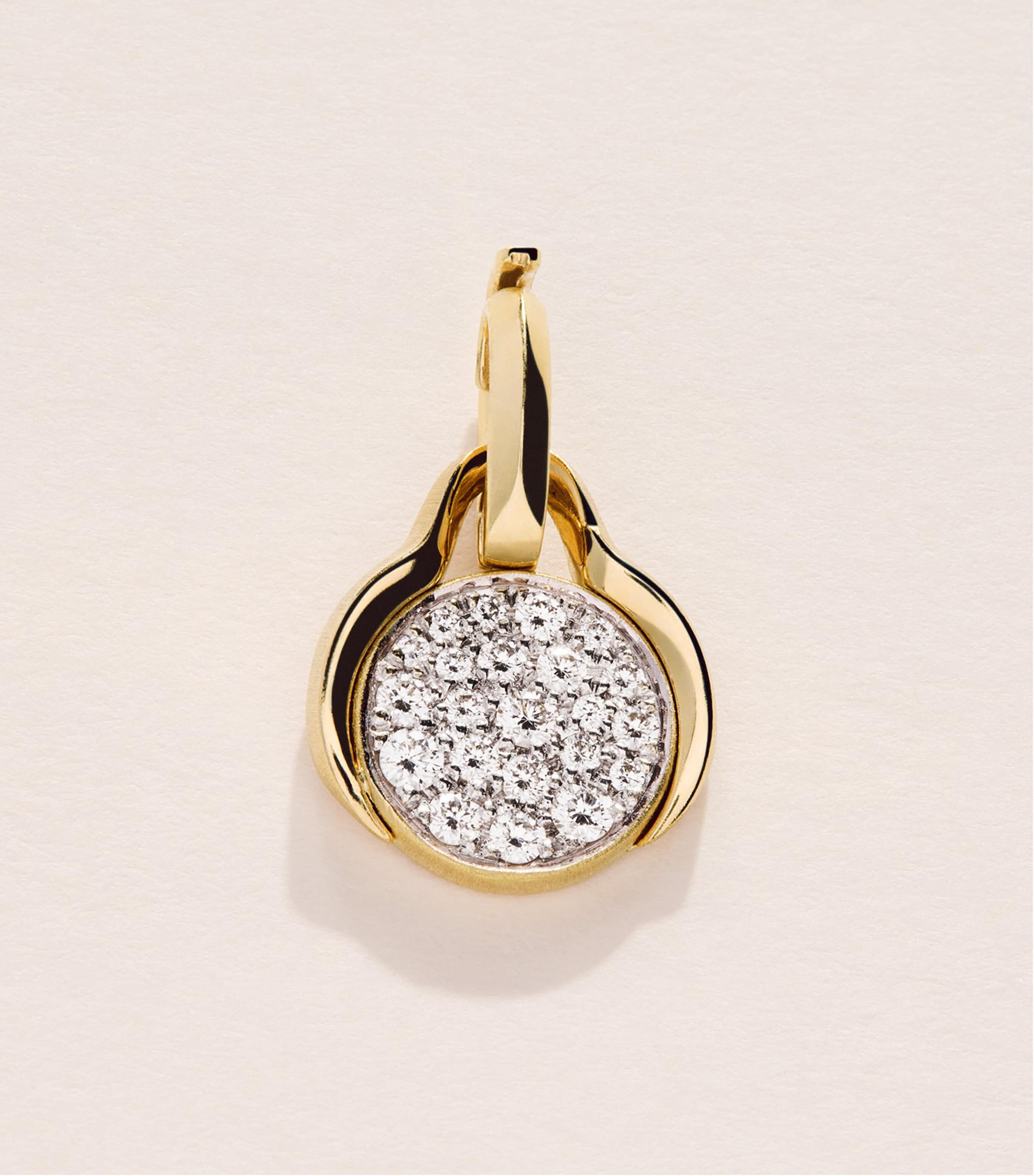 Jade Trau Mini Yellow Gold and Diamond Diana Pavé Charm | Harrods UK