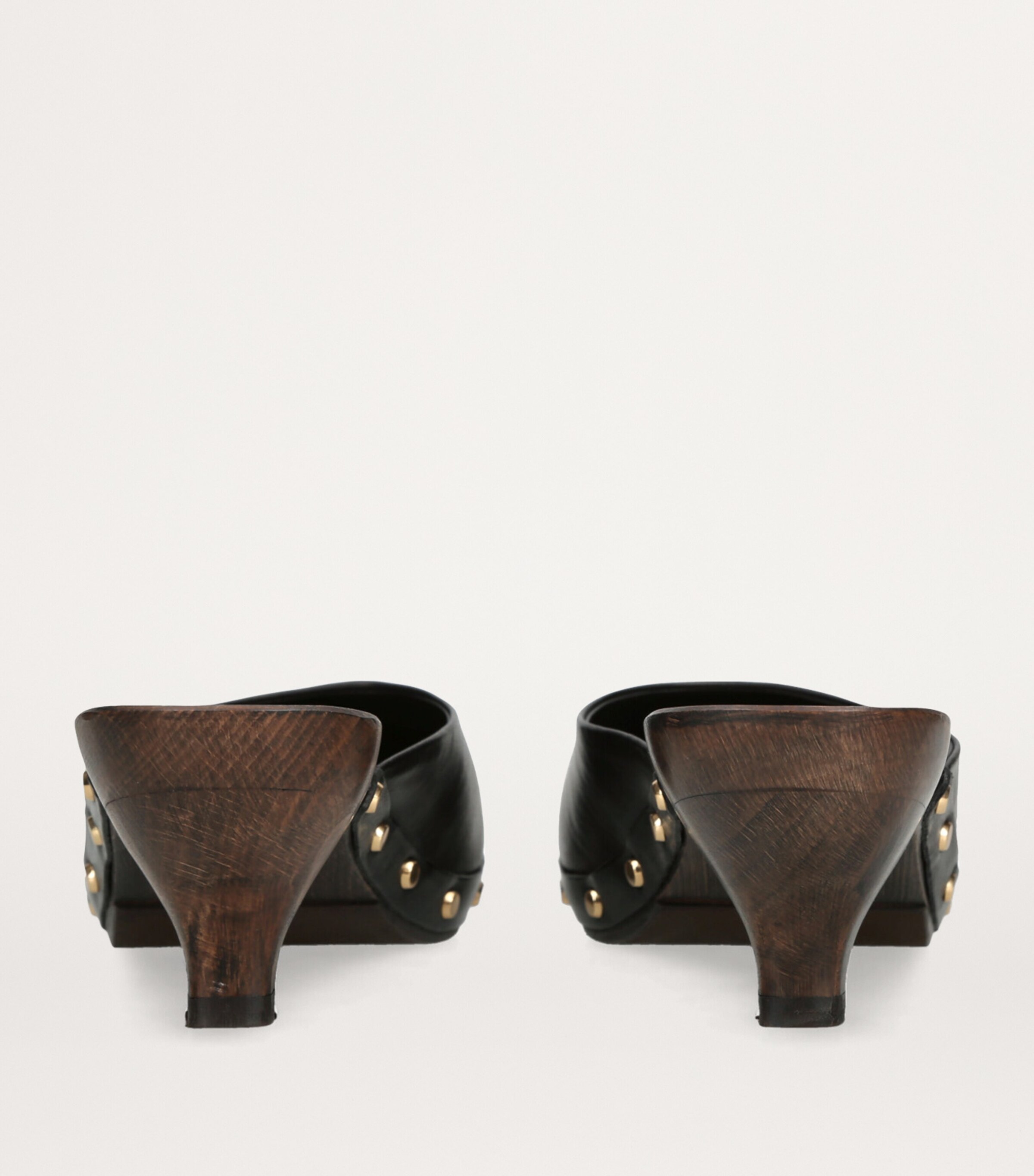 Chloé Black Leather Judith Studded Clogs 40 | Harrods UK