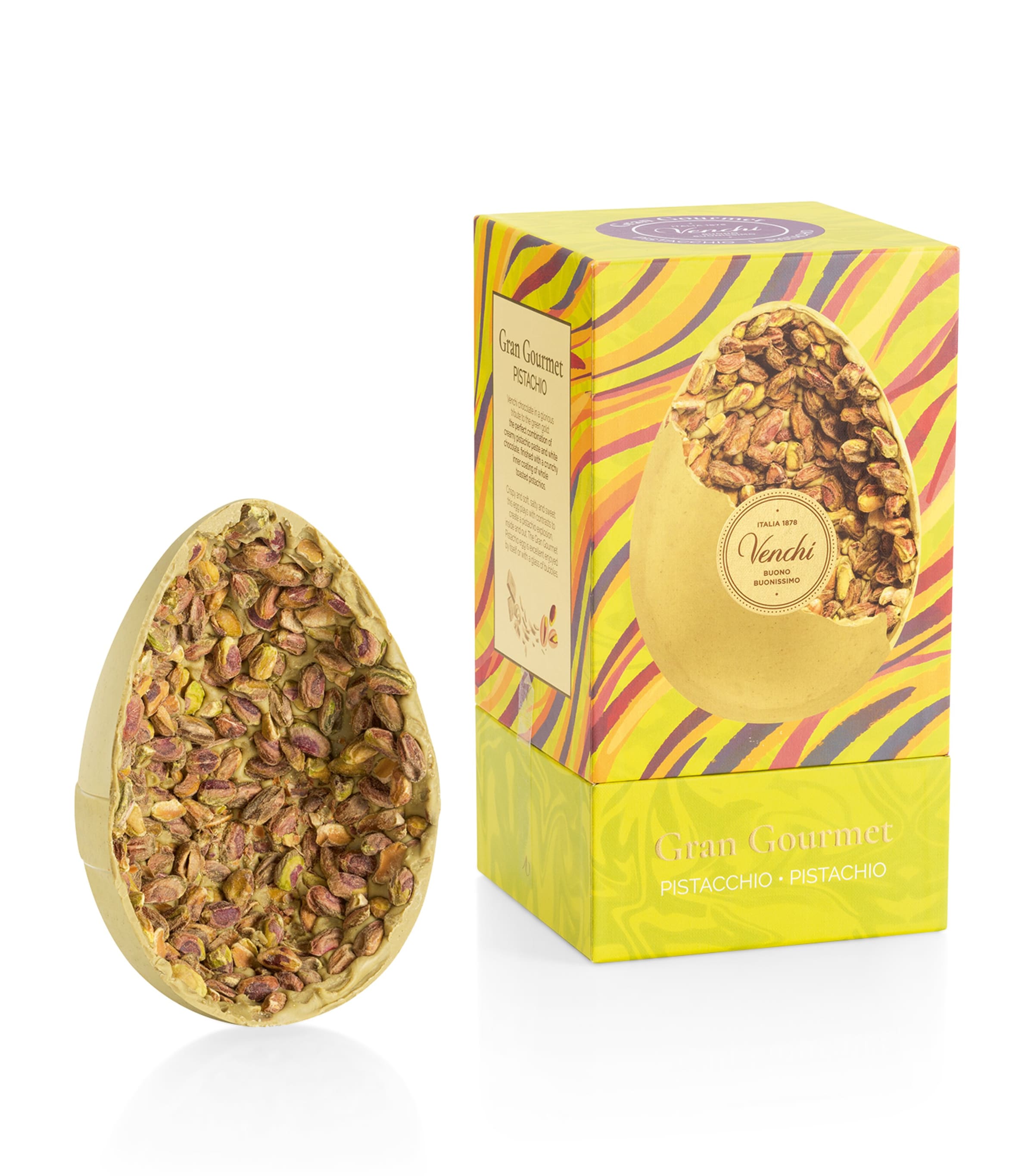 Venchi 1878 White Chocolate and Pistachio Gran Gourmet Easter Egg (500g ...