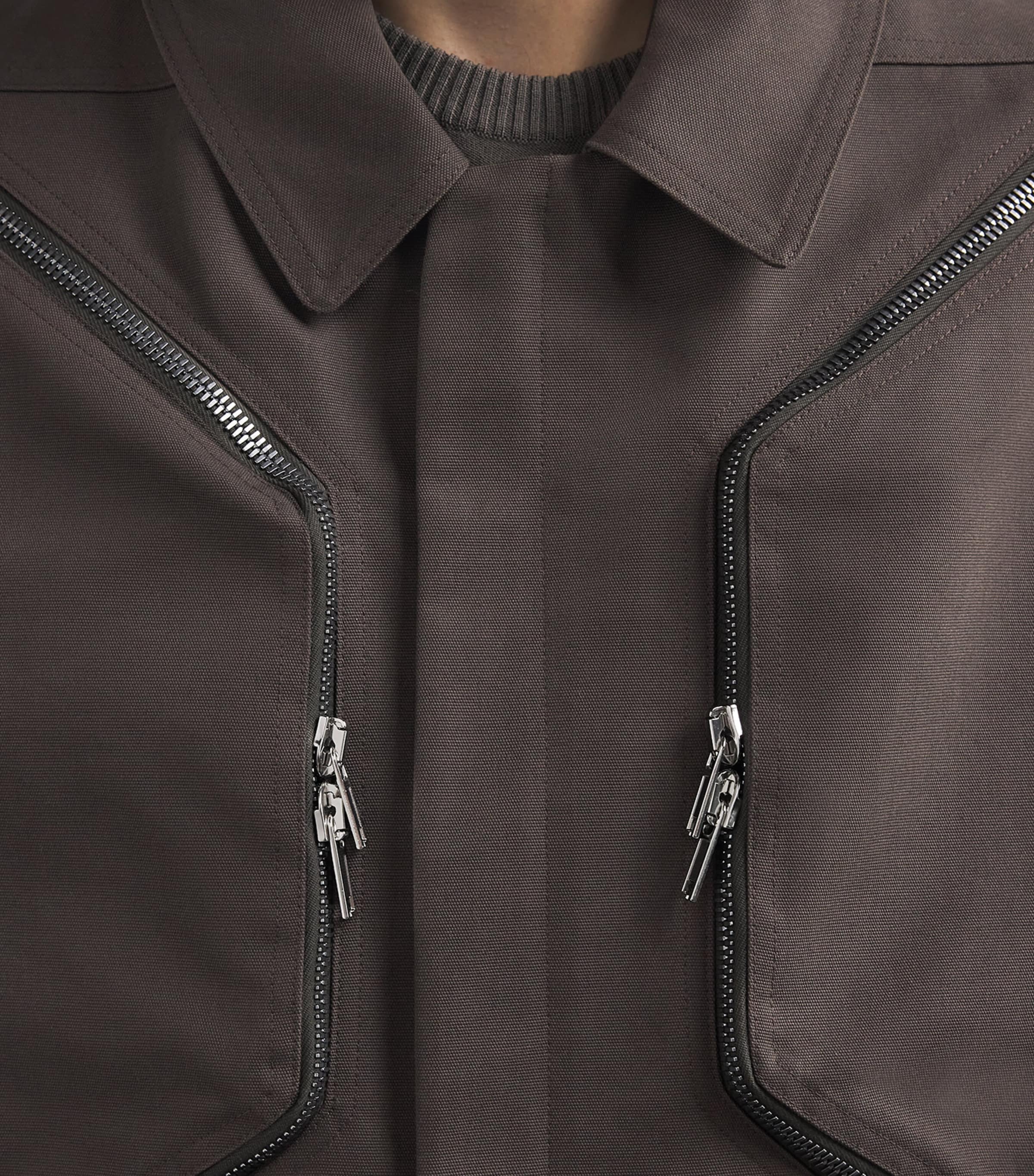 Rick Owens Brown Cotton-Blend Heizer Mac Jacket | Harrods CA