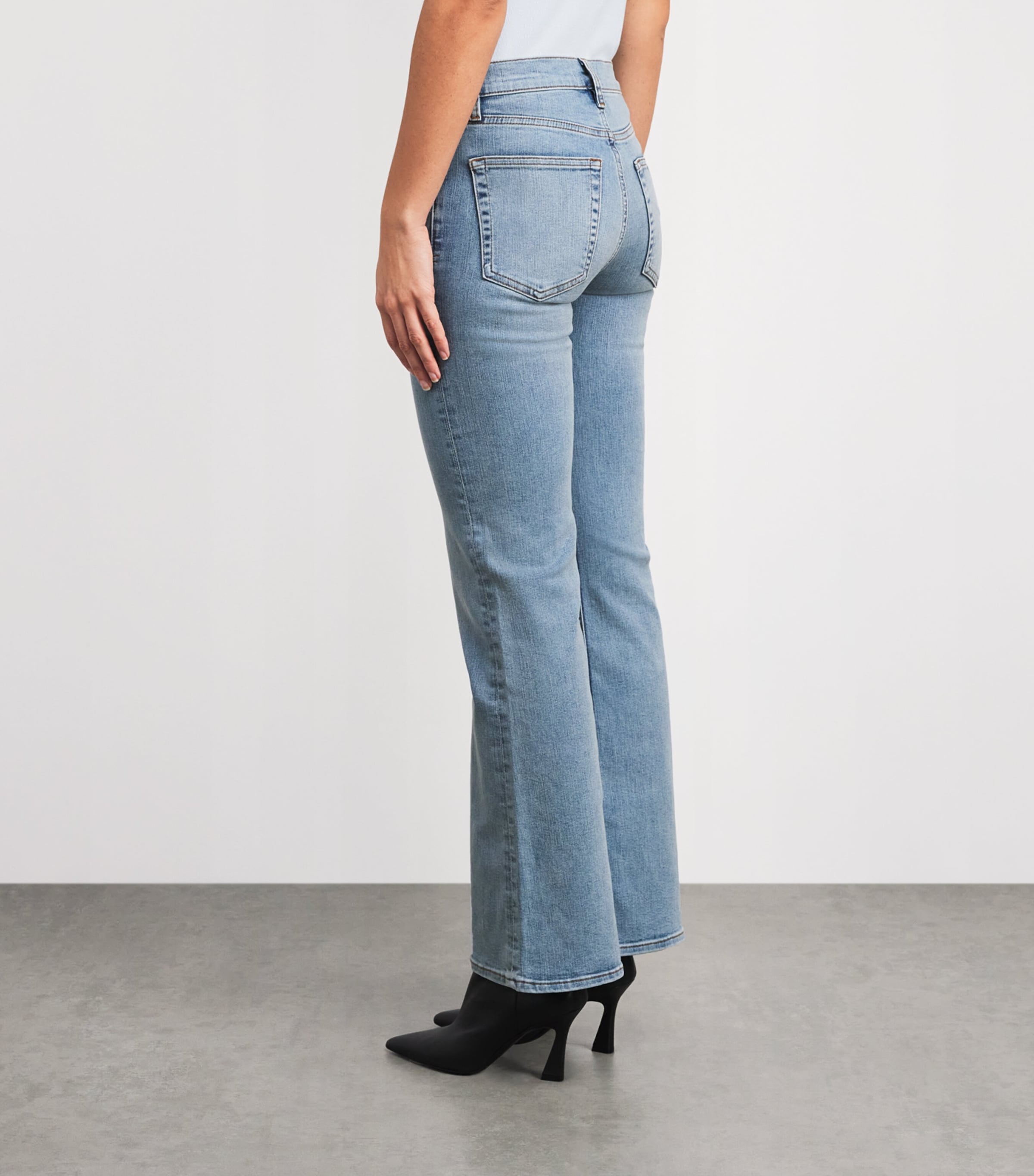 FRAME Blue The Icon Flared Jeans | Harrods UK