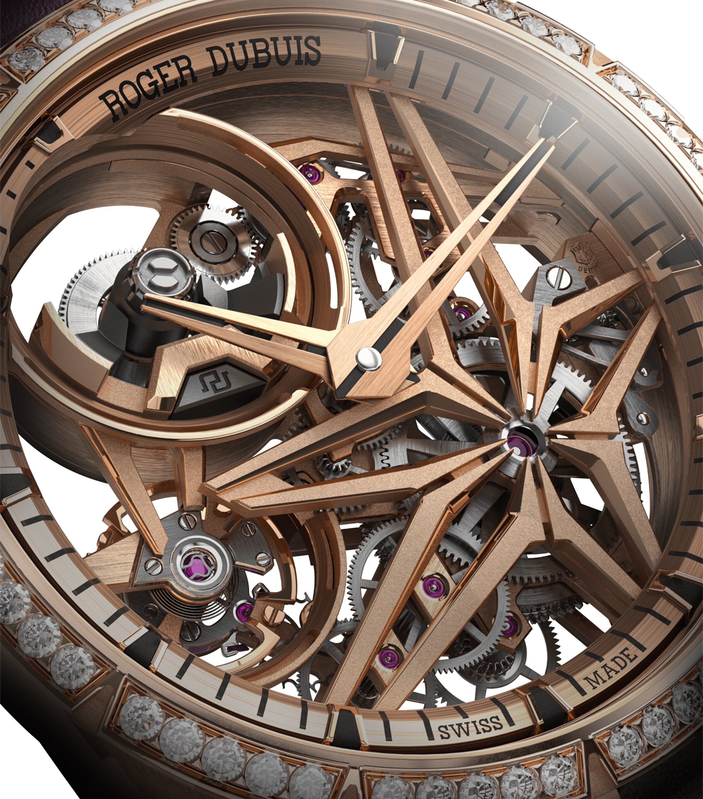 Roger Dubuis EON Gold and Diamond Excalibur Monobalancier Watch 42mm ...