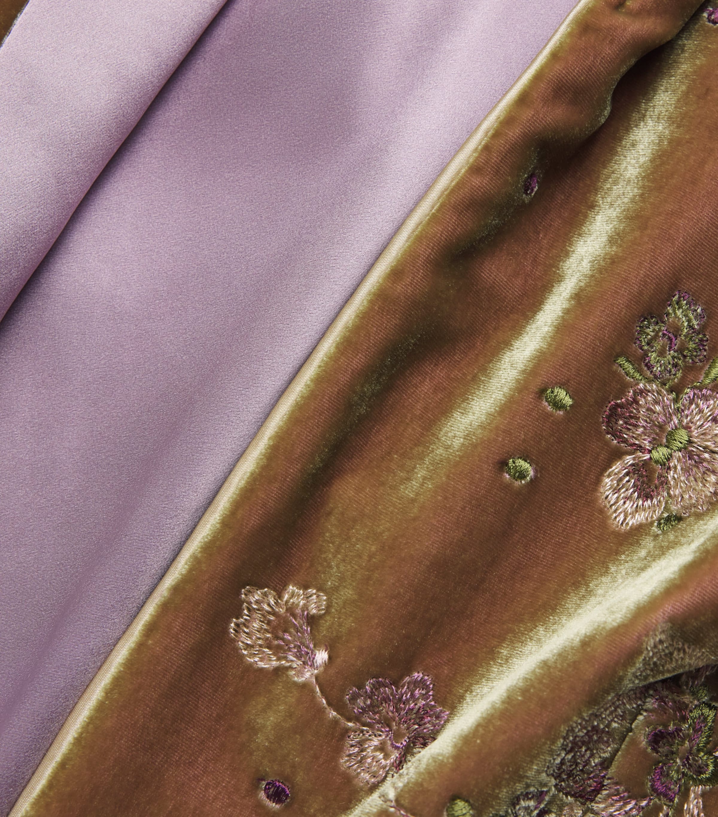 Daniel Hanson Brown Velvet Embroidered Robe | Harrods UK