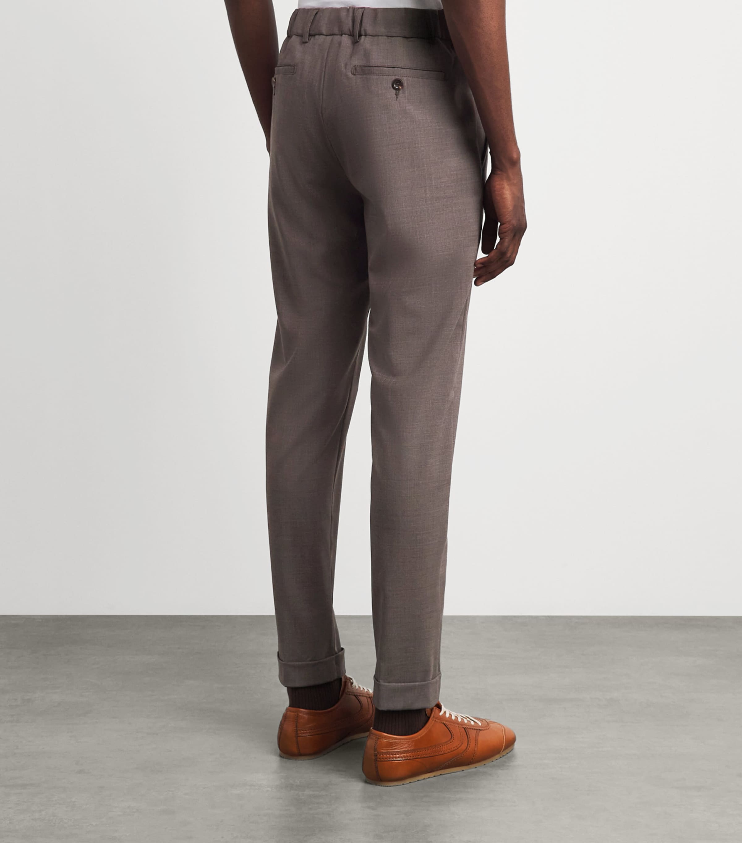 Marco Pescarolo Brown Virgin Wool Drawstring Trousers | Harrods UK