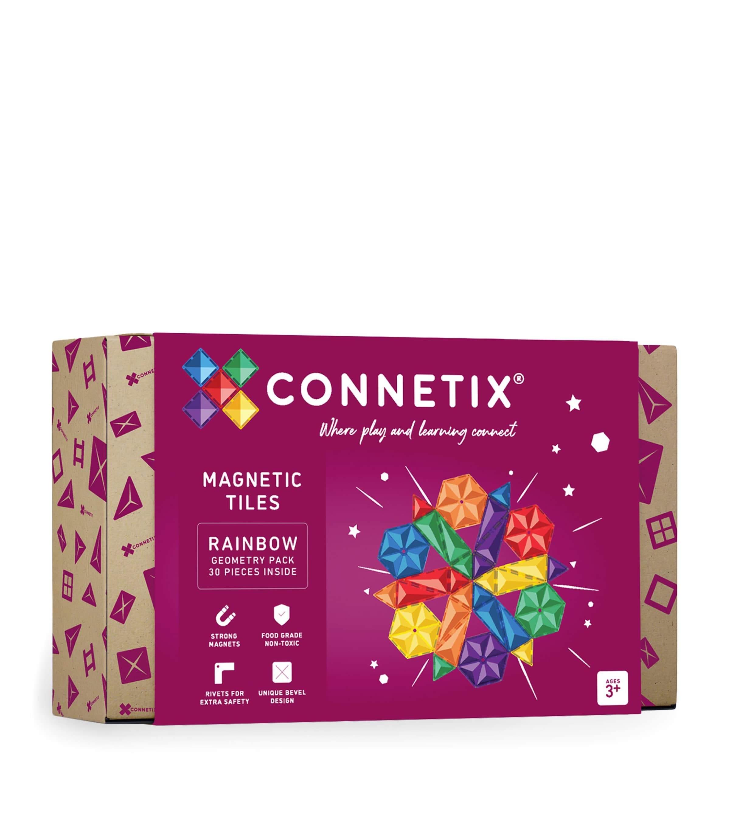Connetix Tiles Rainbow Geometry Pack Play Set | Harrods UK