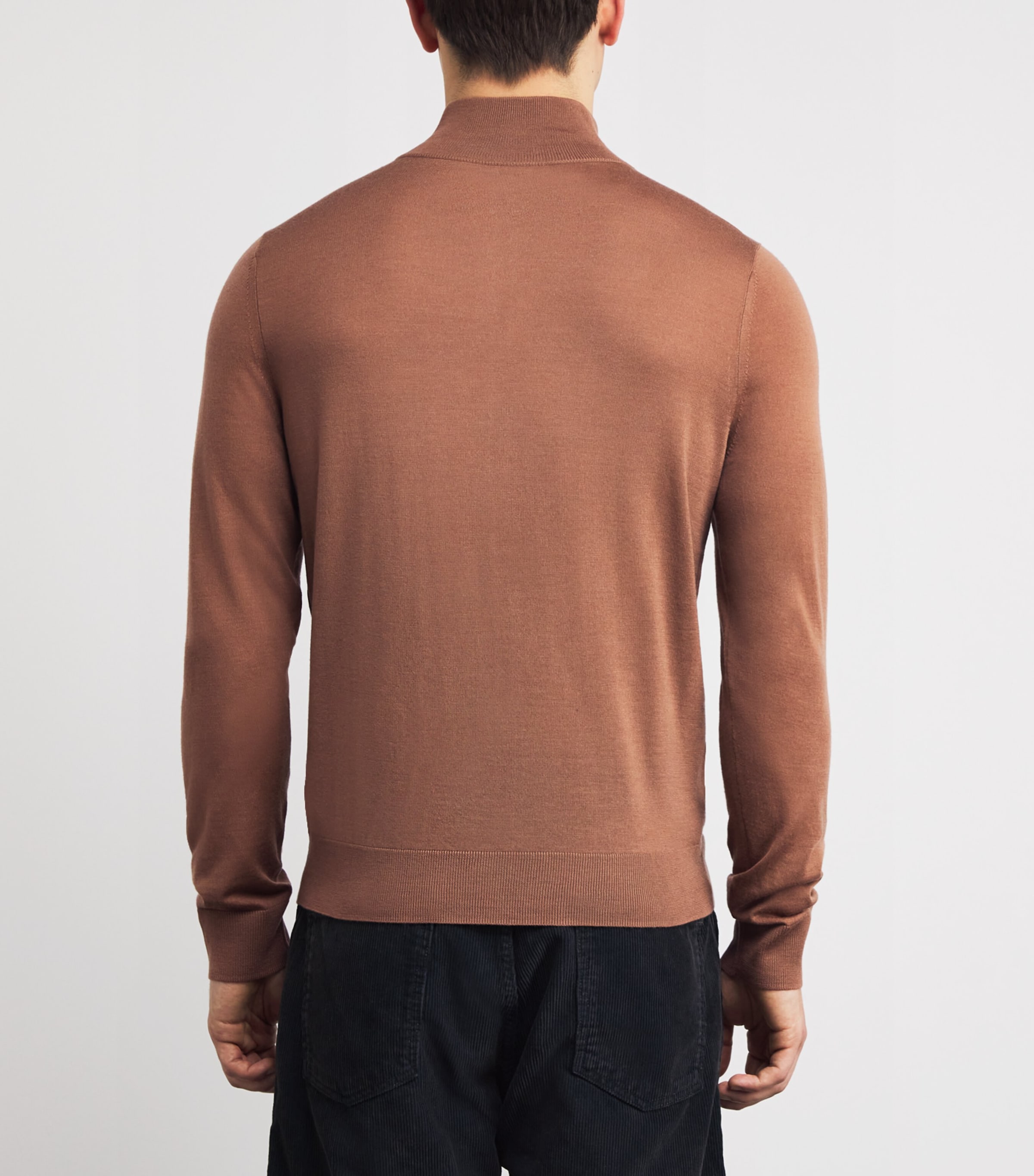 Paul Smith Brown Merino Wool Quarter-Zip Sweater | Harrods DE