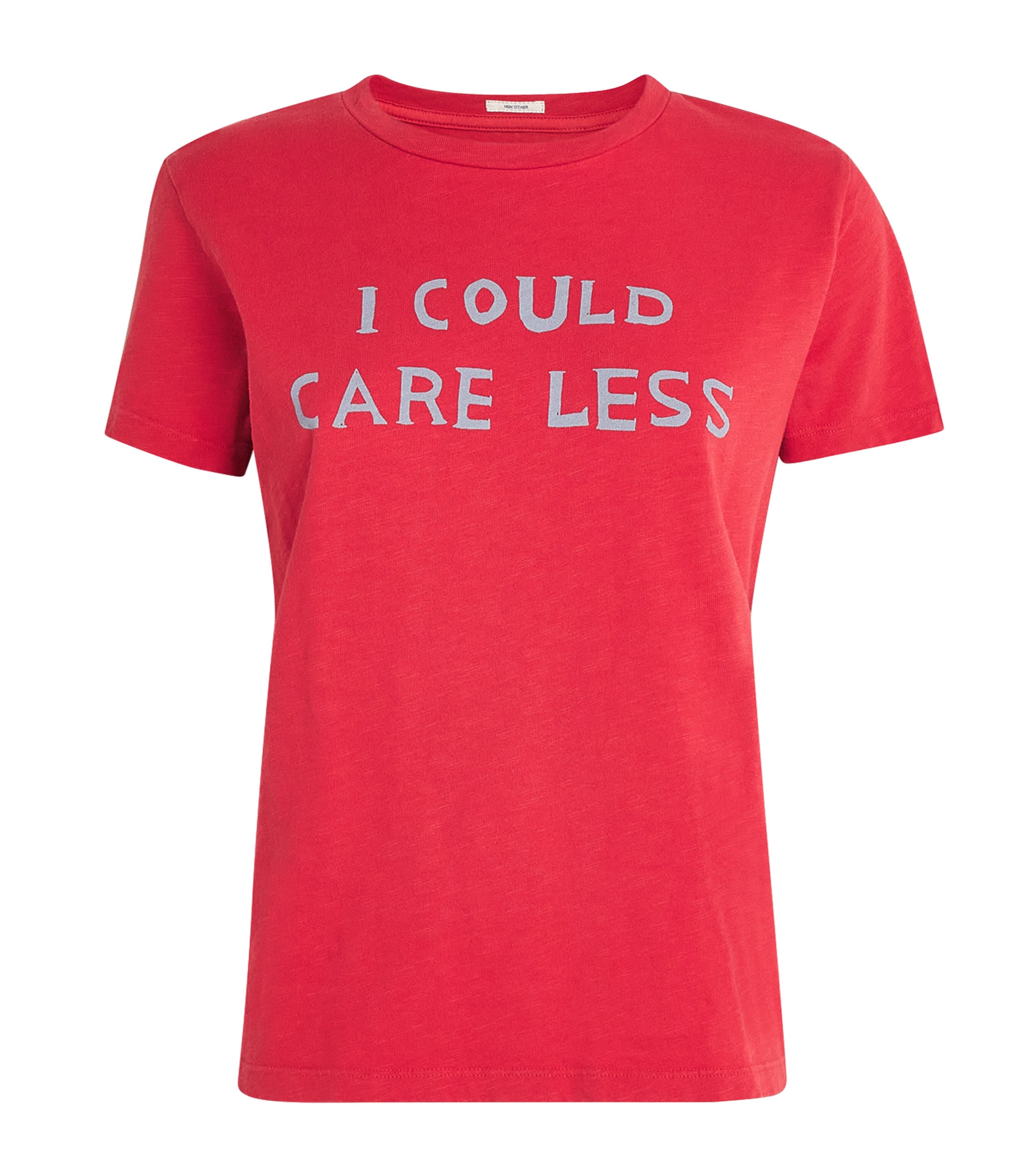 MOTHER Red The Sinful I Could Care Less T-Shirt | Harrods CA