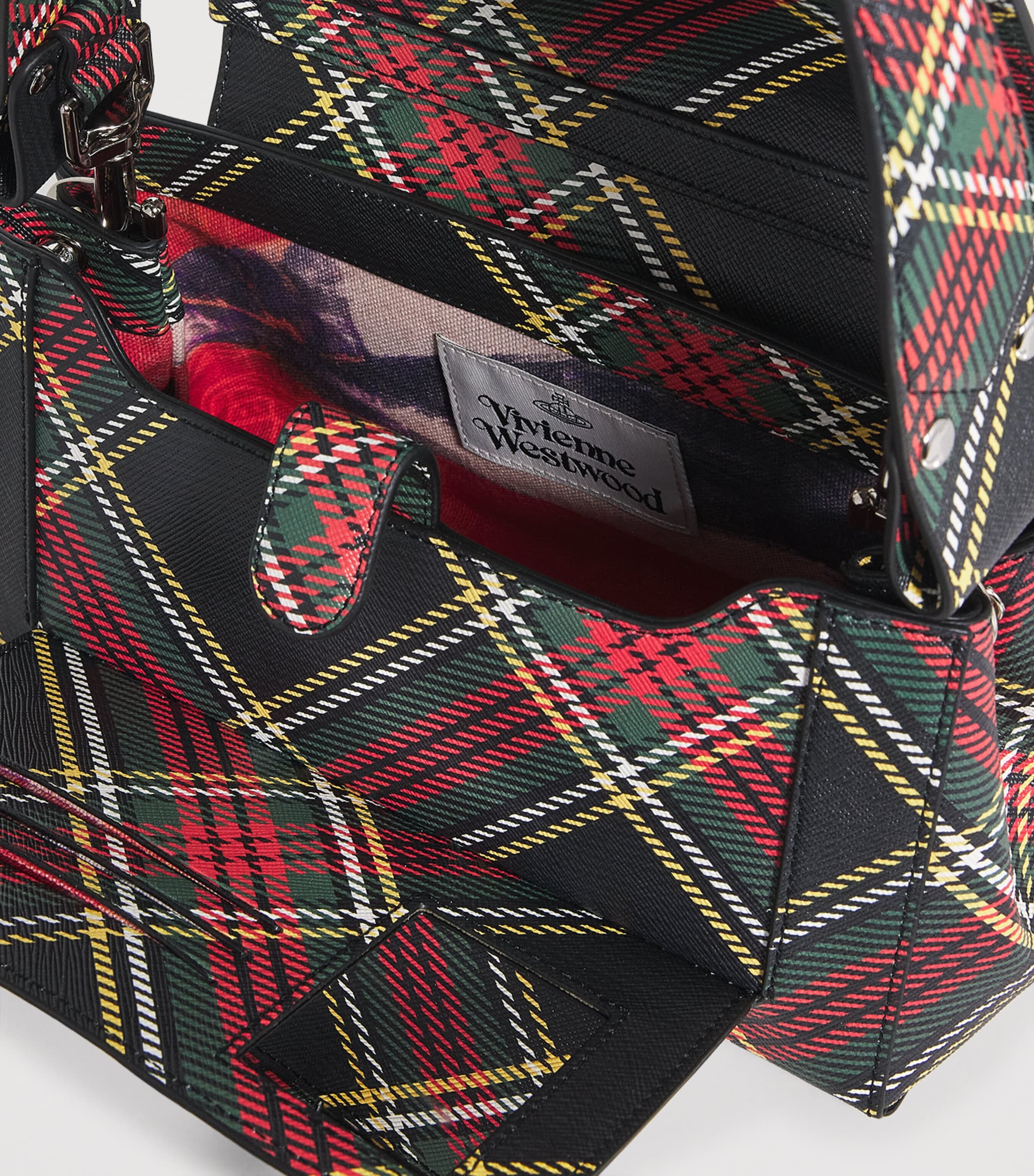 Vivienne Westwood Multi Medium Hazel Tartan Top-Handle Bag | Harrods UK