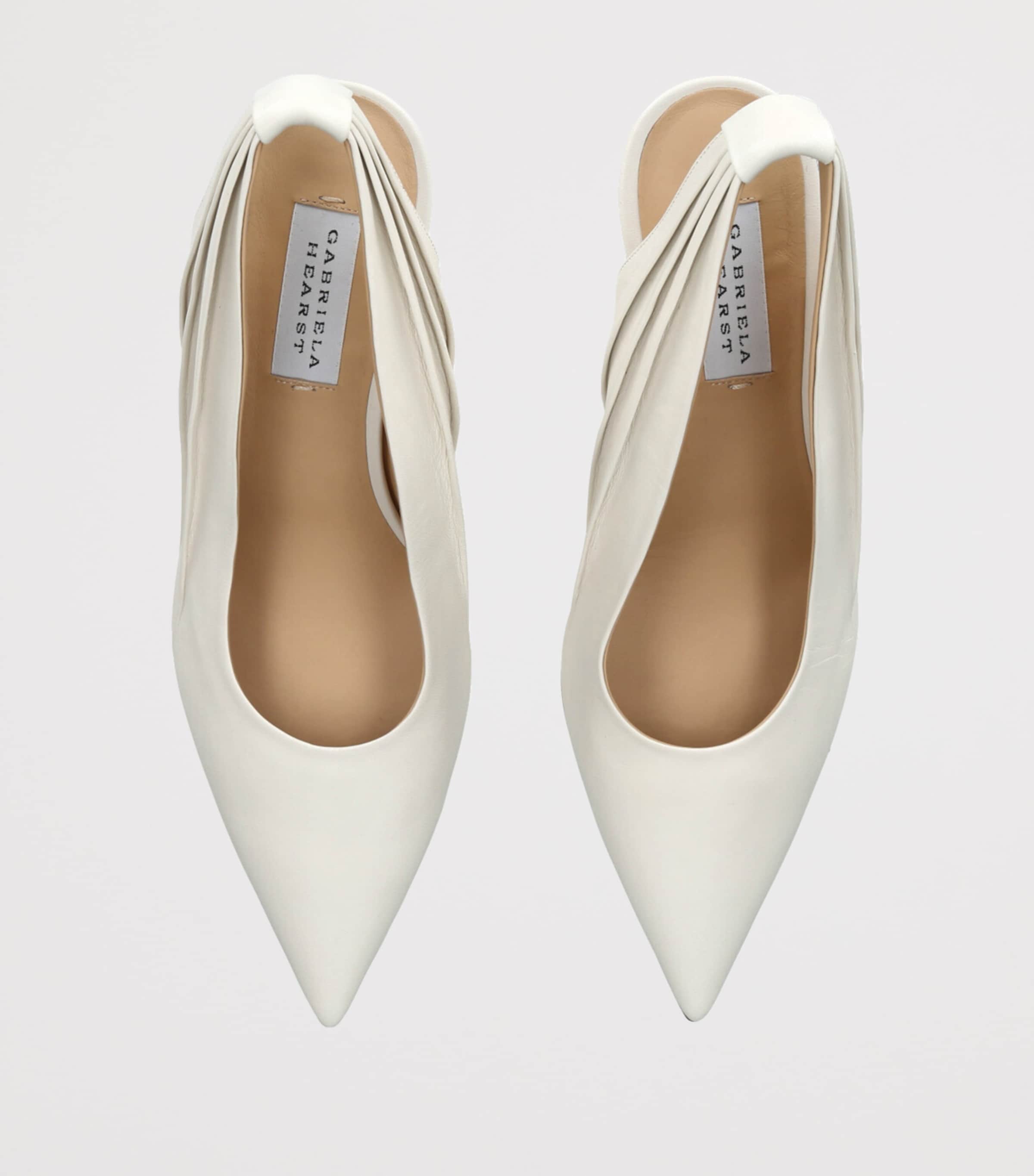 Gabriela Hearst Ivory Leather Amari Slingback Pumps 75 | Harrods UK