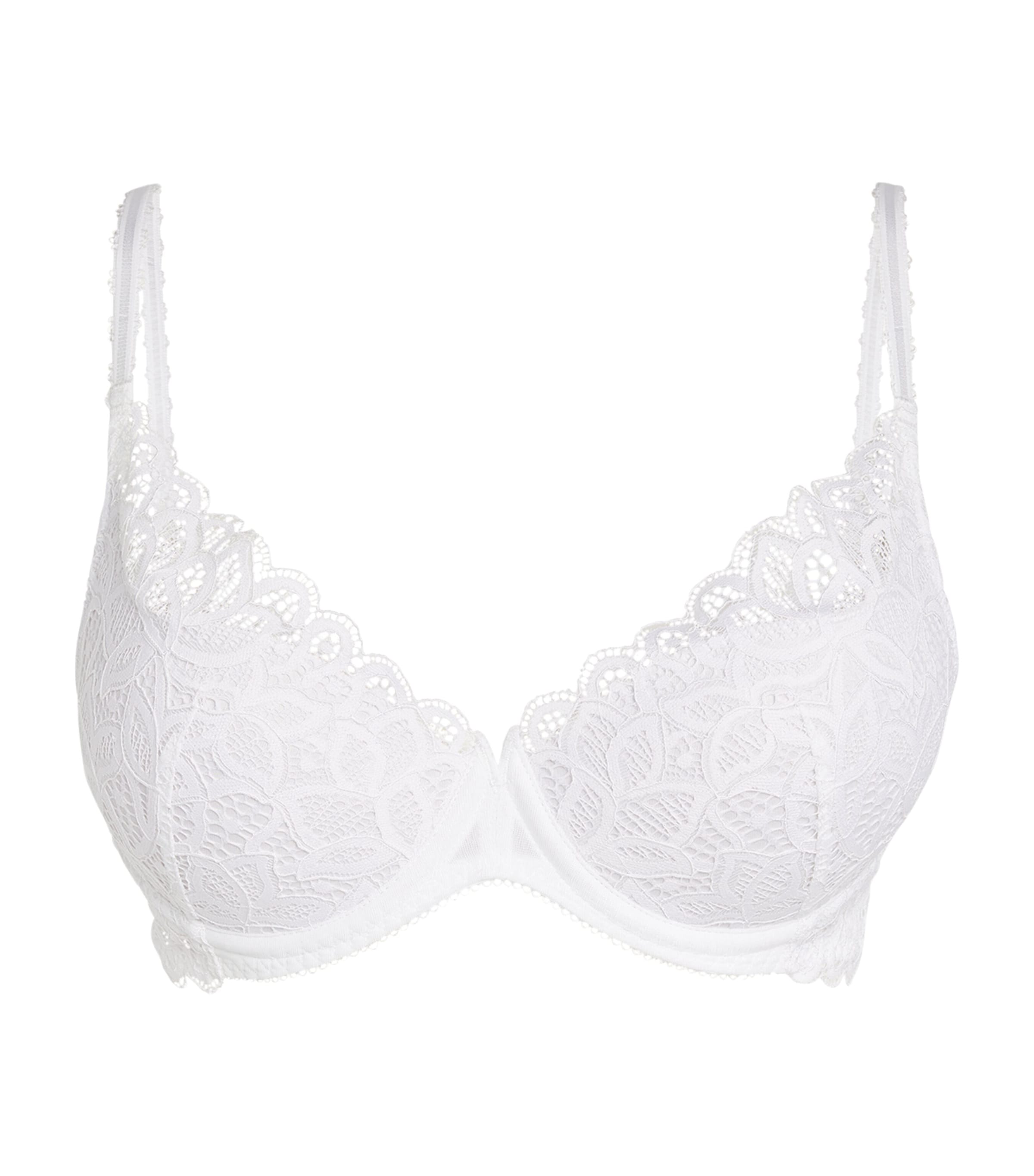 Wacoal White Underwired Plunge Push-Up Bra | Harrods US