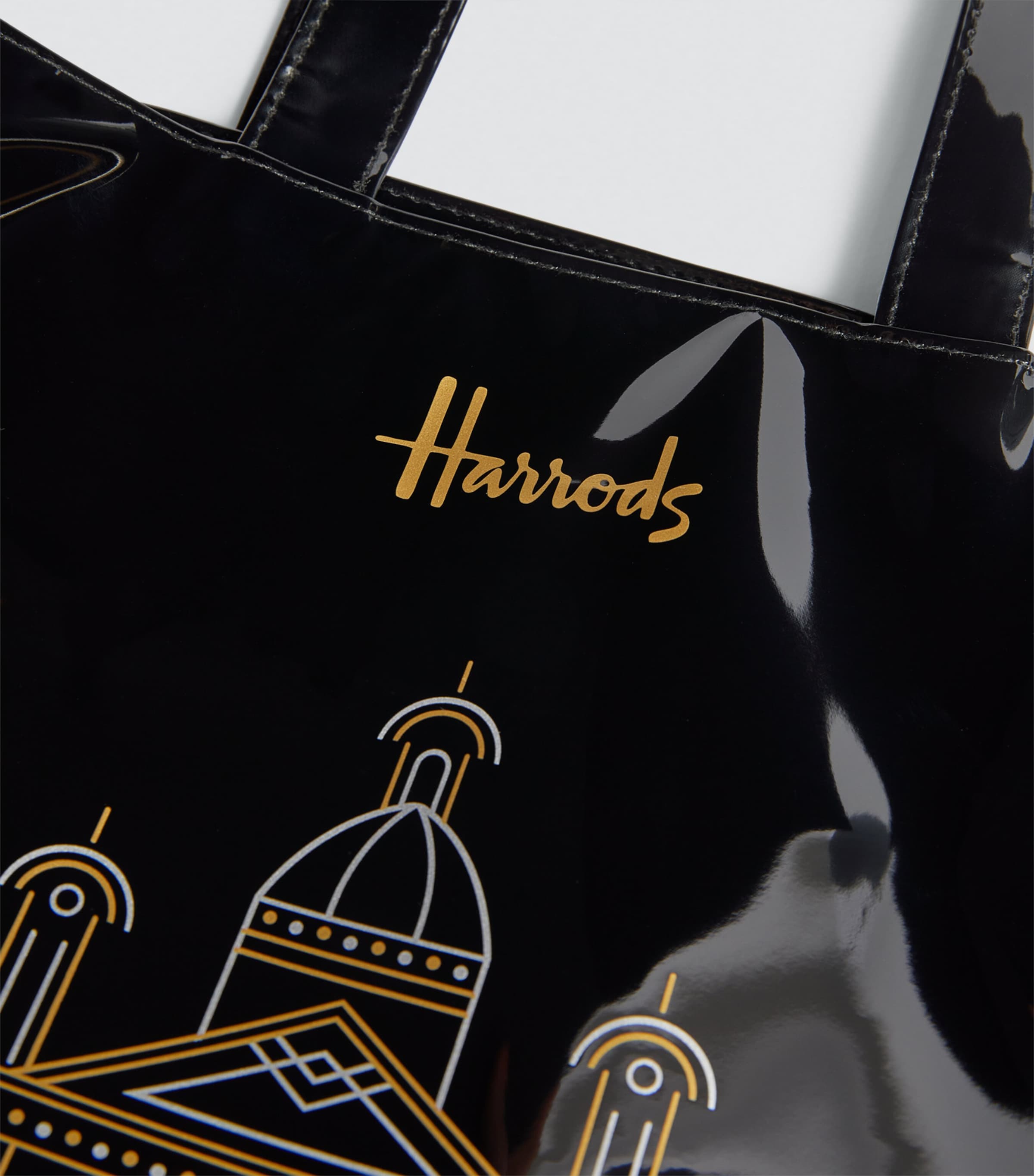 Harrods Black Harrods Outline Tote Bag | Harrods UK