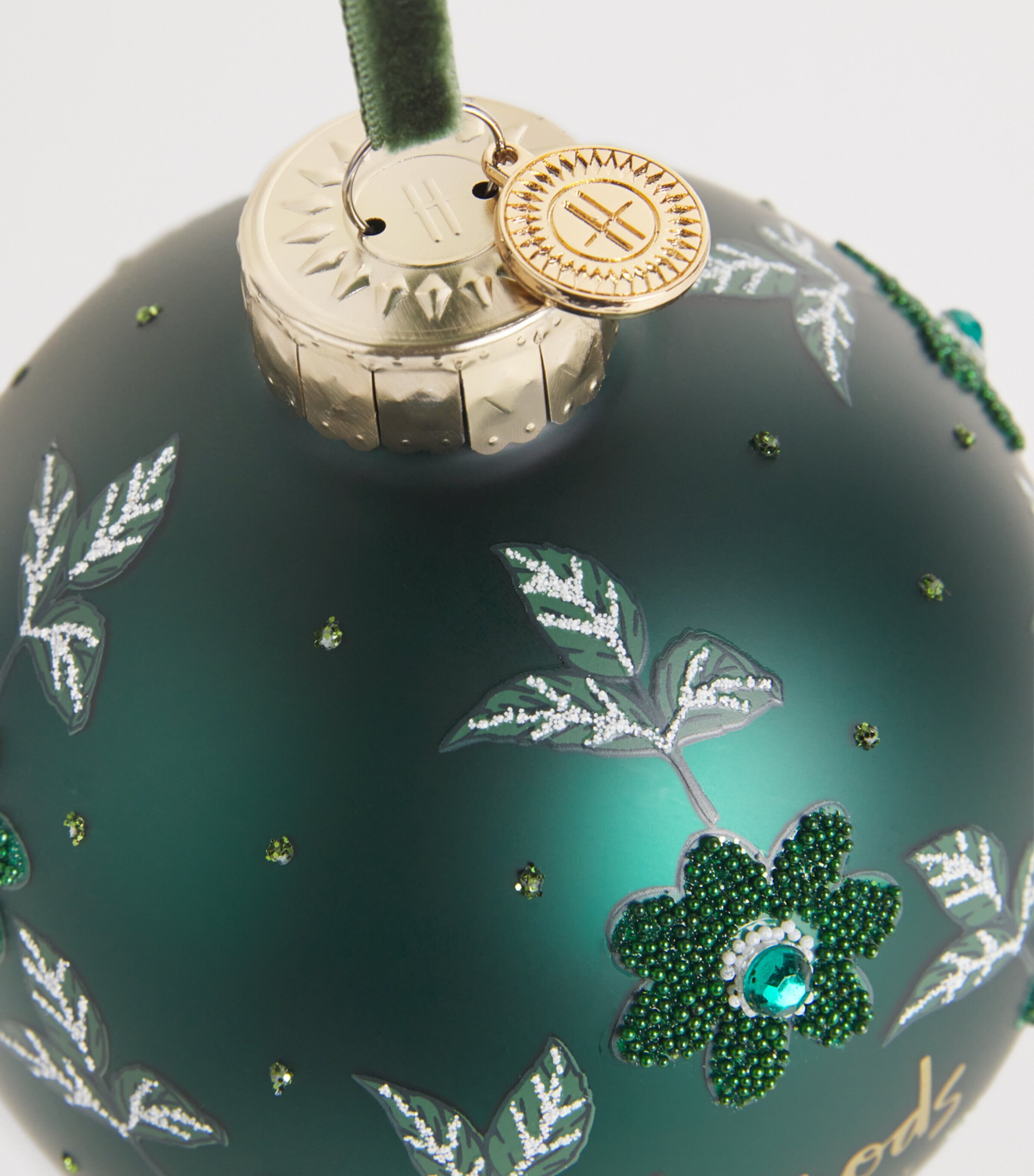 Harrods Floral-Embellished Logo Bauble | Harrods HK