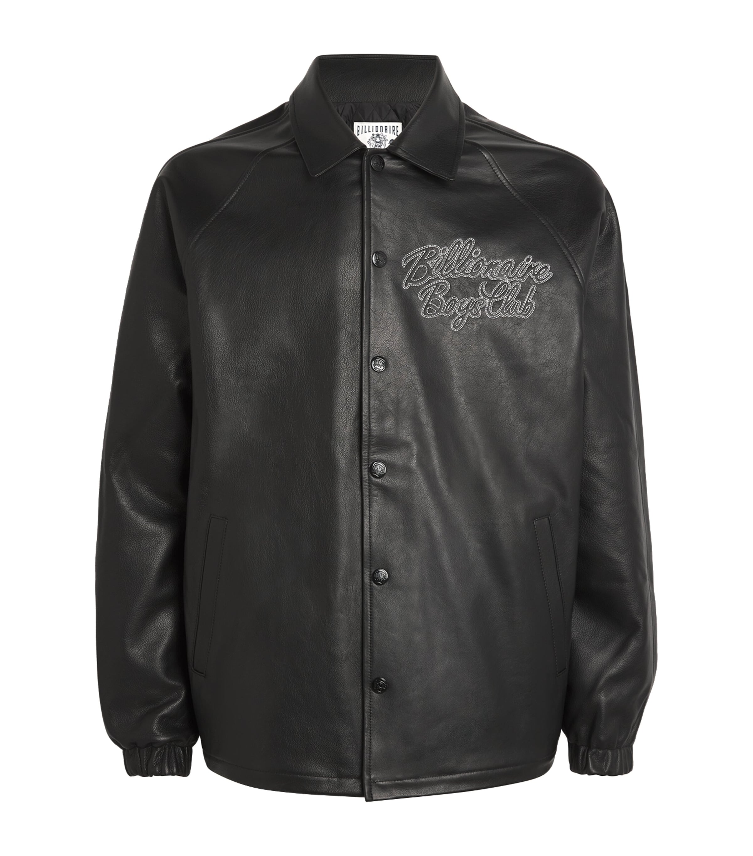Billionaire Boys Club Leather Collared Jacket | Harrods UK