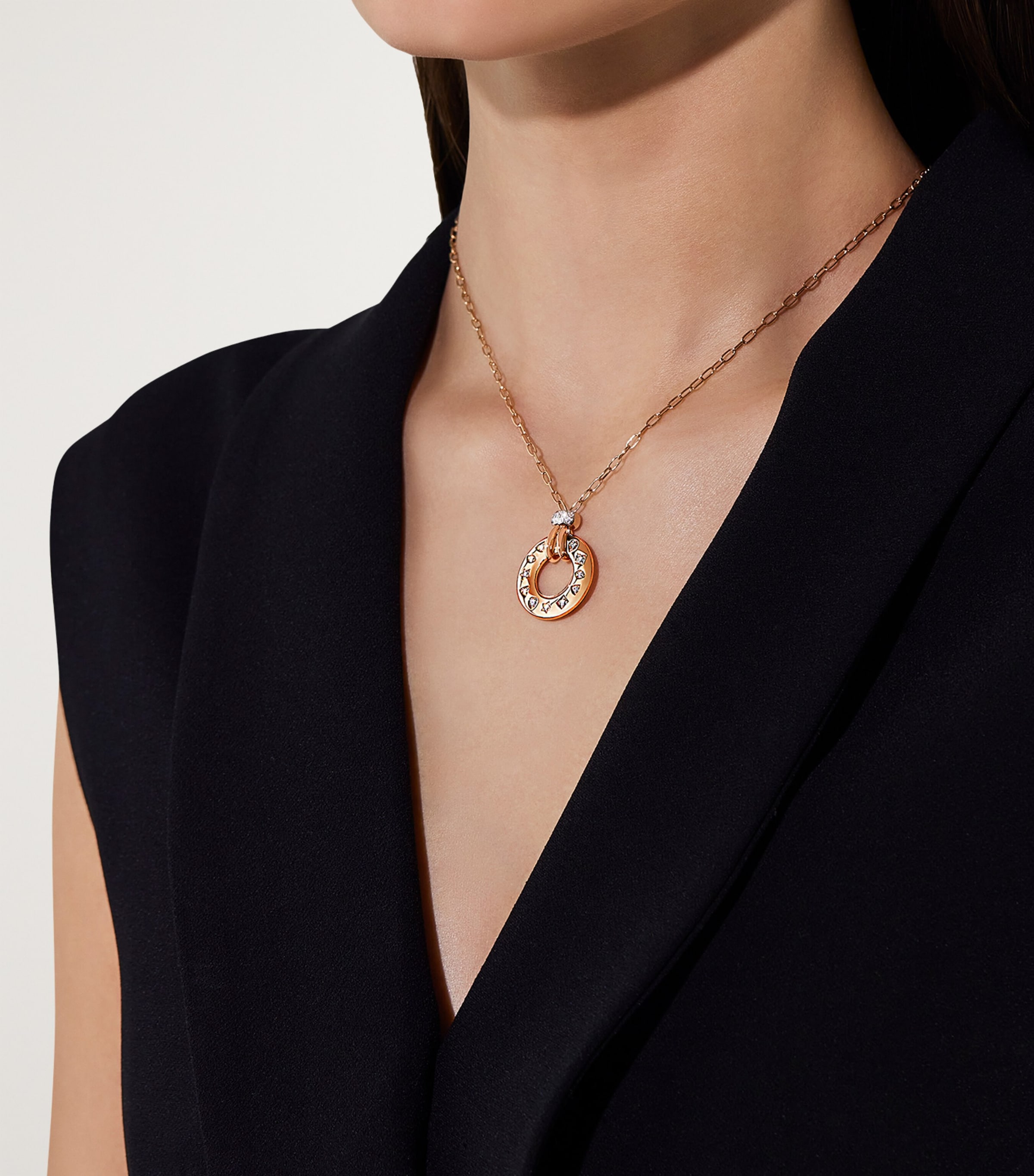 Pomellato Rose Gold and Diamond Iconica Pendant Necklace | Harrods AE