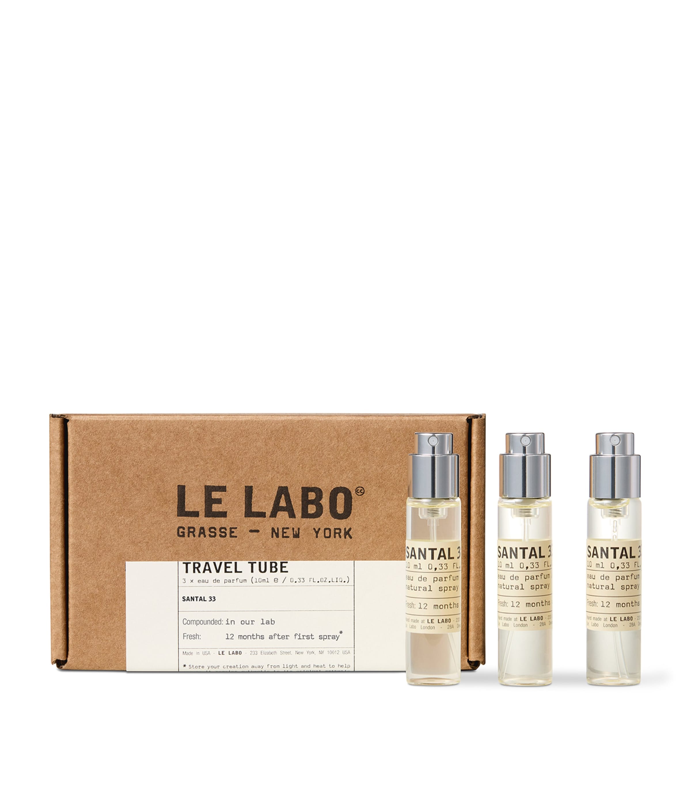 Le Labo Santal 33 Eau de Parfum Travel Tube Refill Kit | Harrods UK
