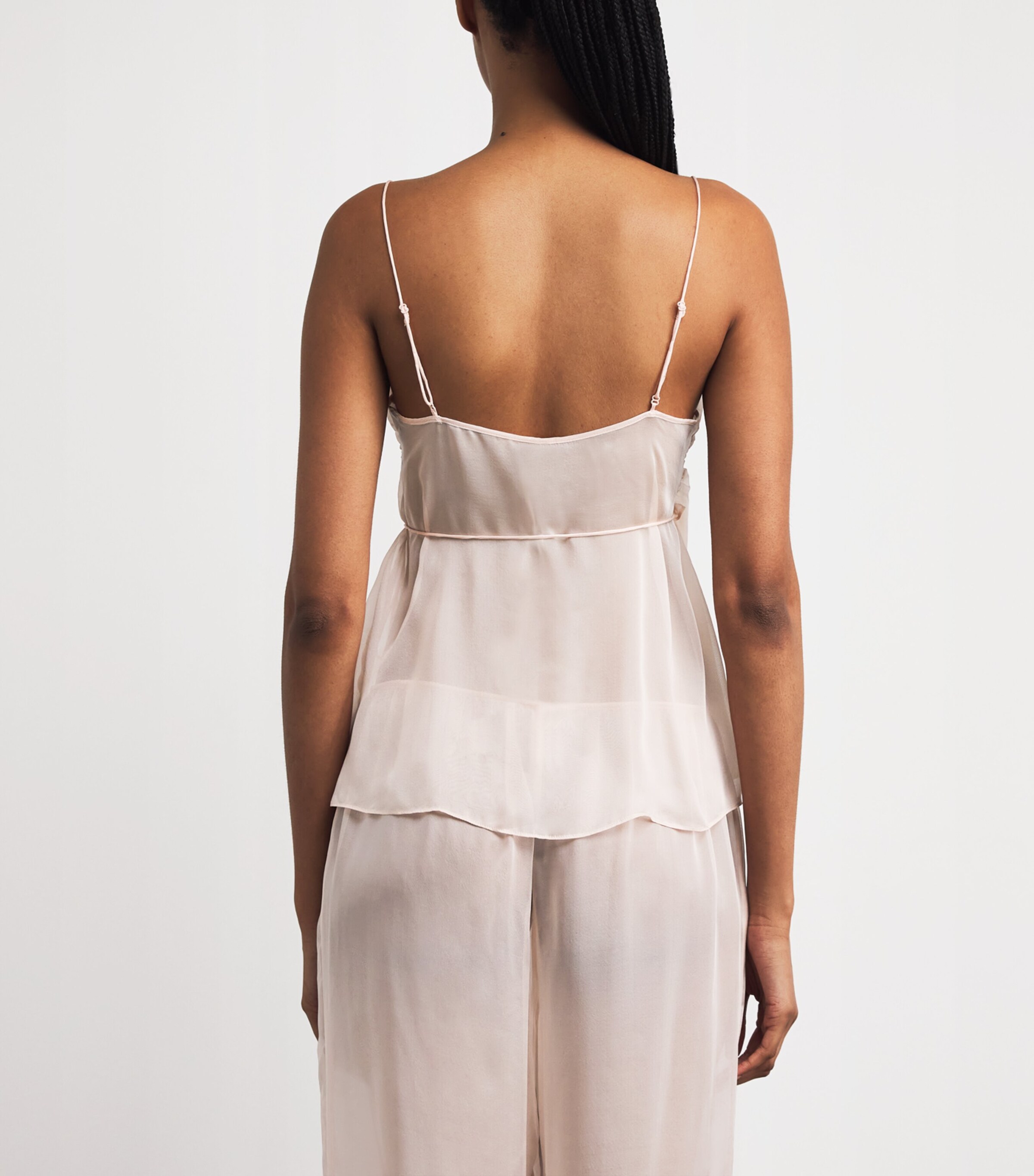 Skims Pink Silk Wrap Camisole Top | Harrods SG