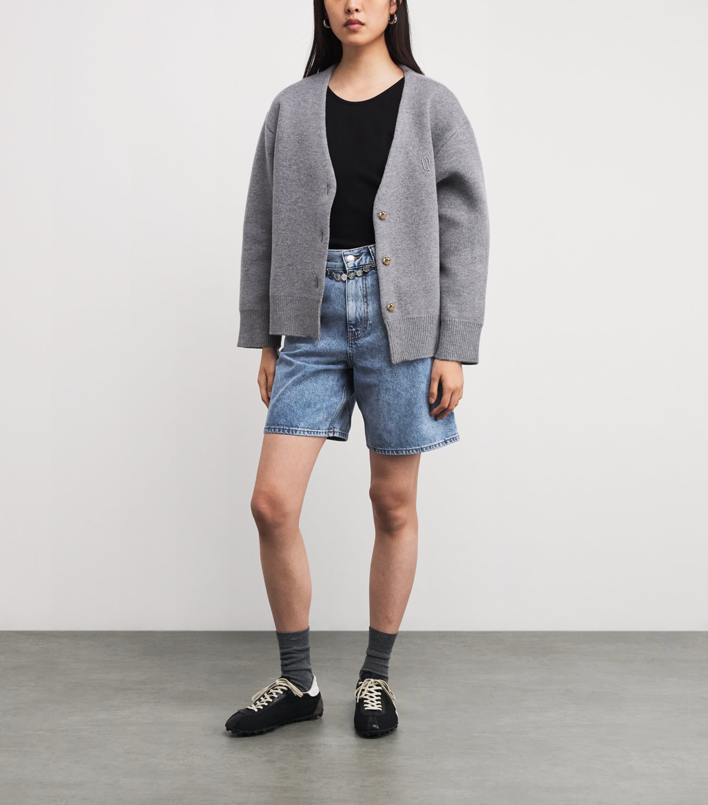 Claudie Pierlot Blue Denim Bermuda Shorts | Harrods AU