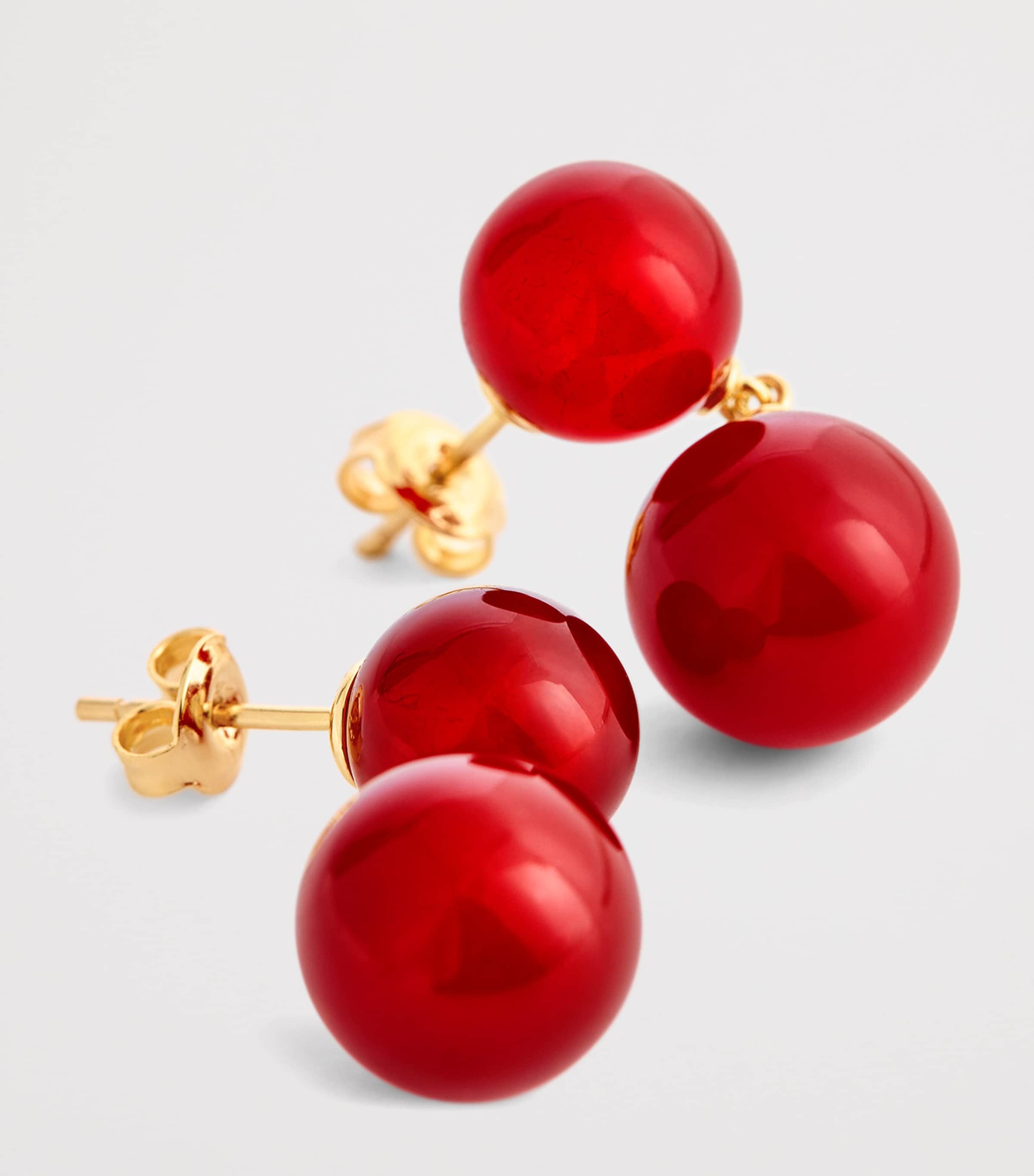 LIÉ STUDIO Gold-Plated Silver and Carnelian Hannah Earrings | Harrods QA