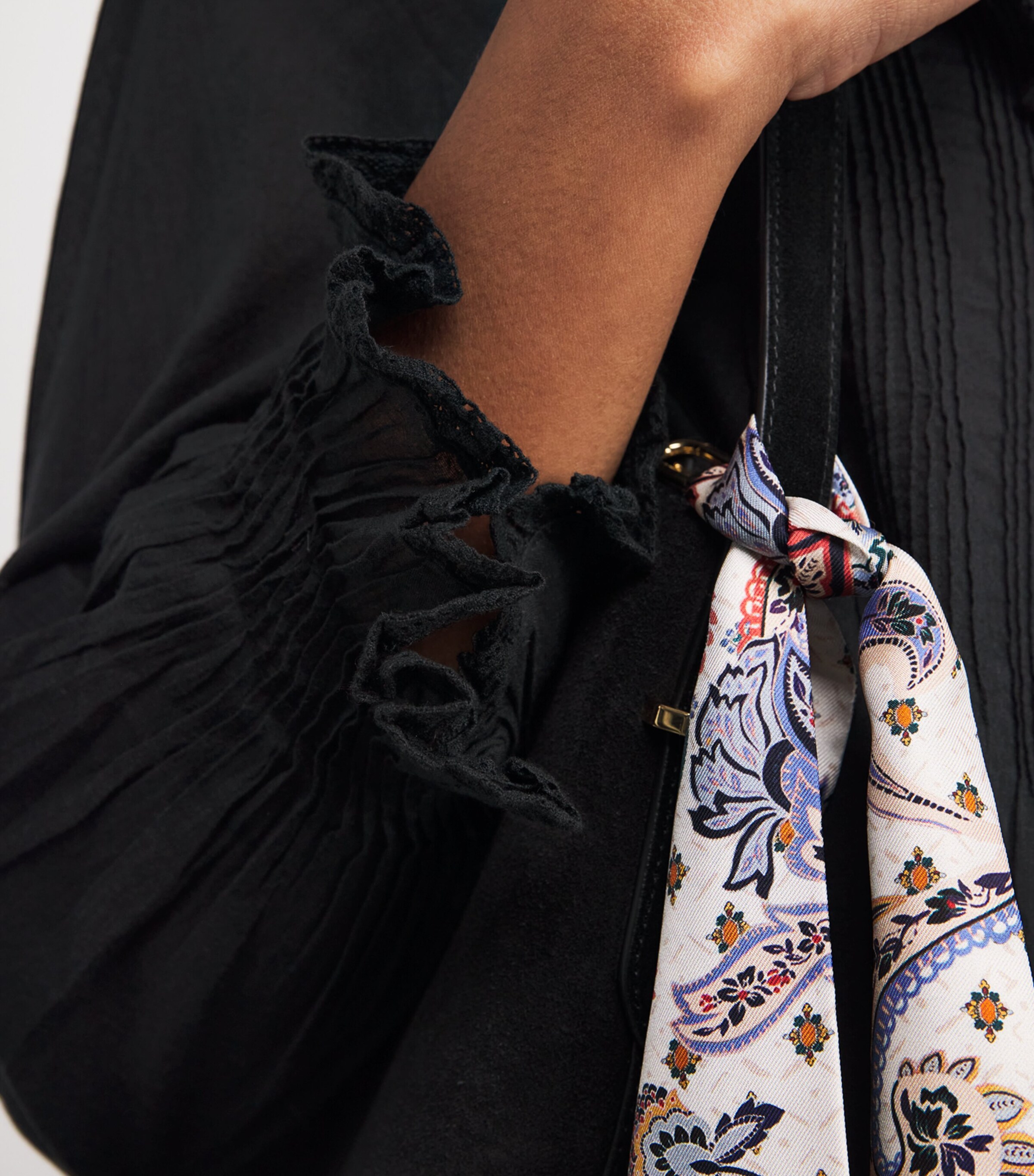 DÔEN Black Ruffled Hardy Blouse | Harrods US