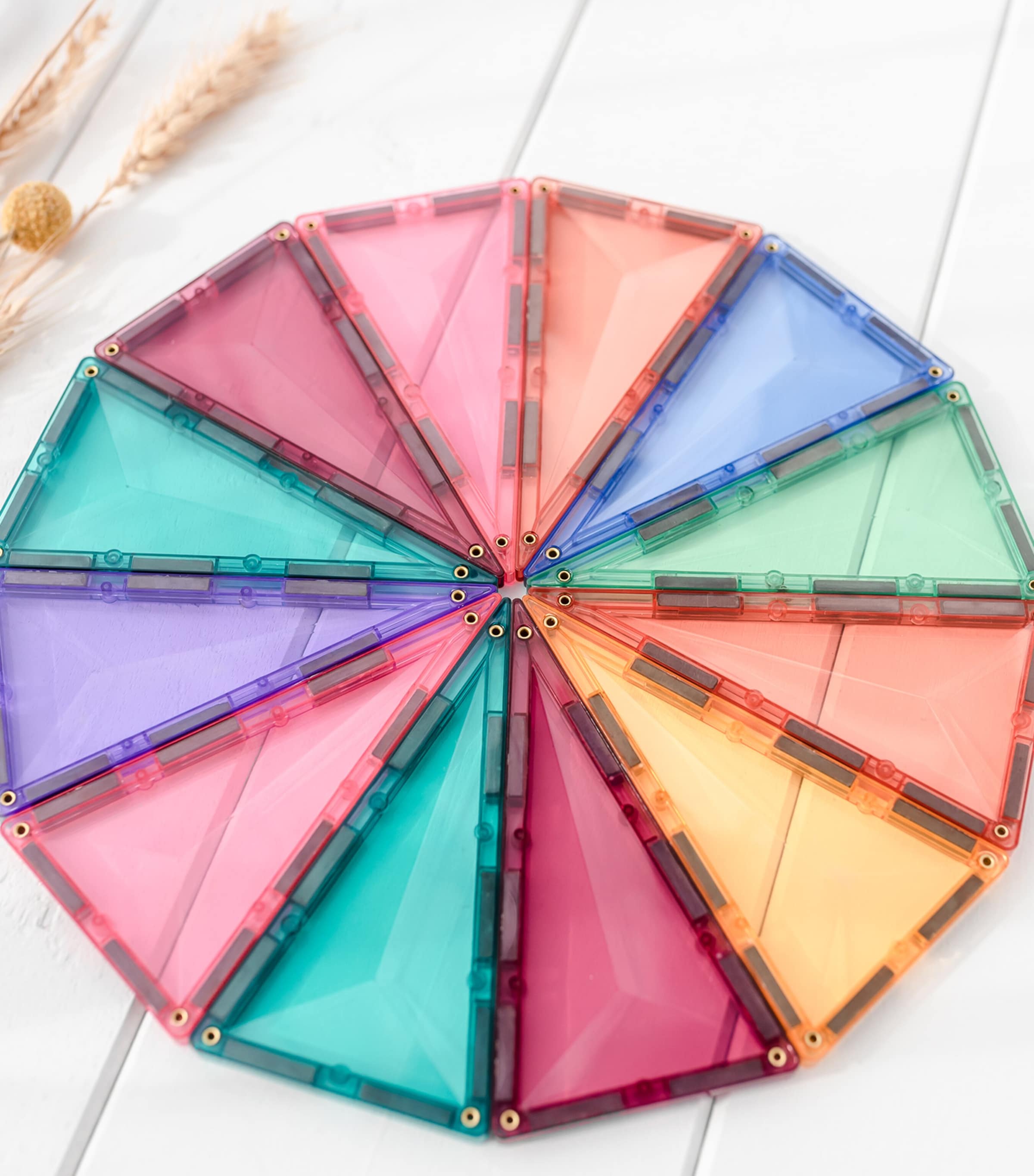 Connetix Tiles Pastel Geometry Pack Play Set | Harrods UK