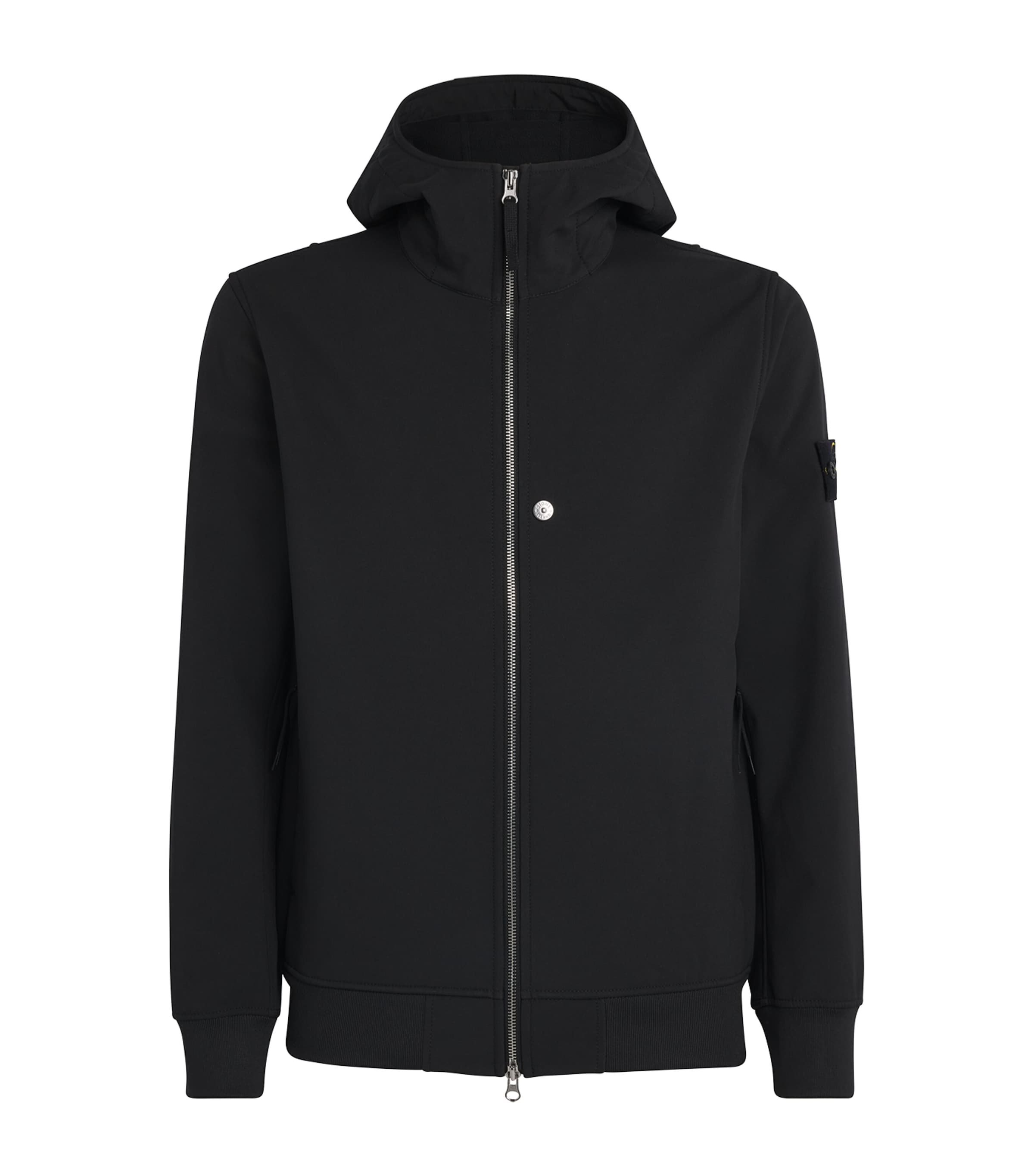 Stone Island Black Soft Shell Bomber Jacket | Harrods UK