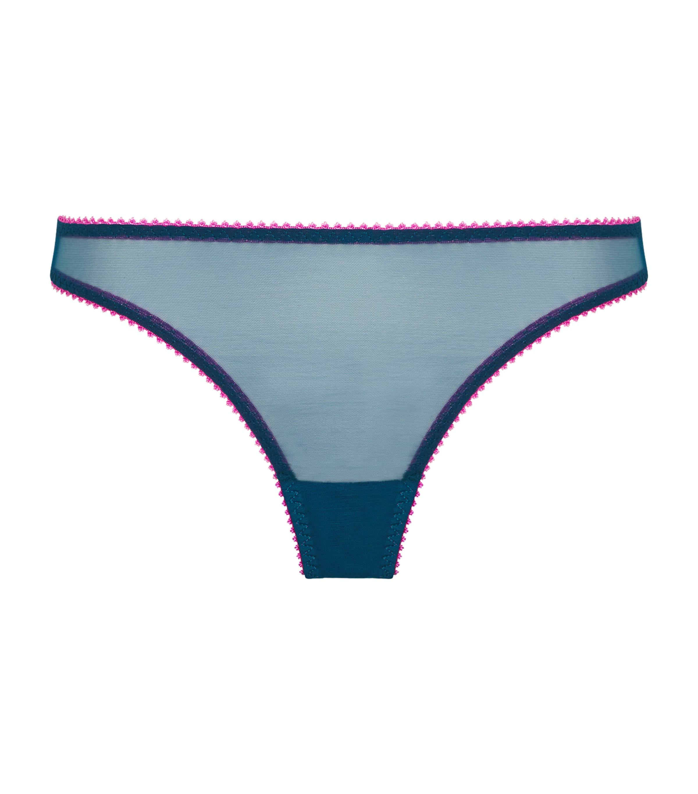 Dora Larsen Tulle Delilah Thong In Navy | ModeSens