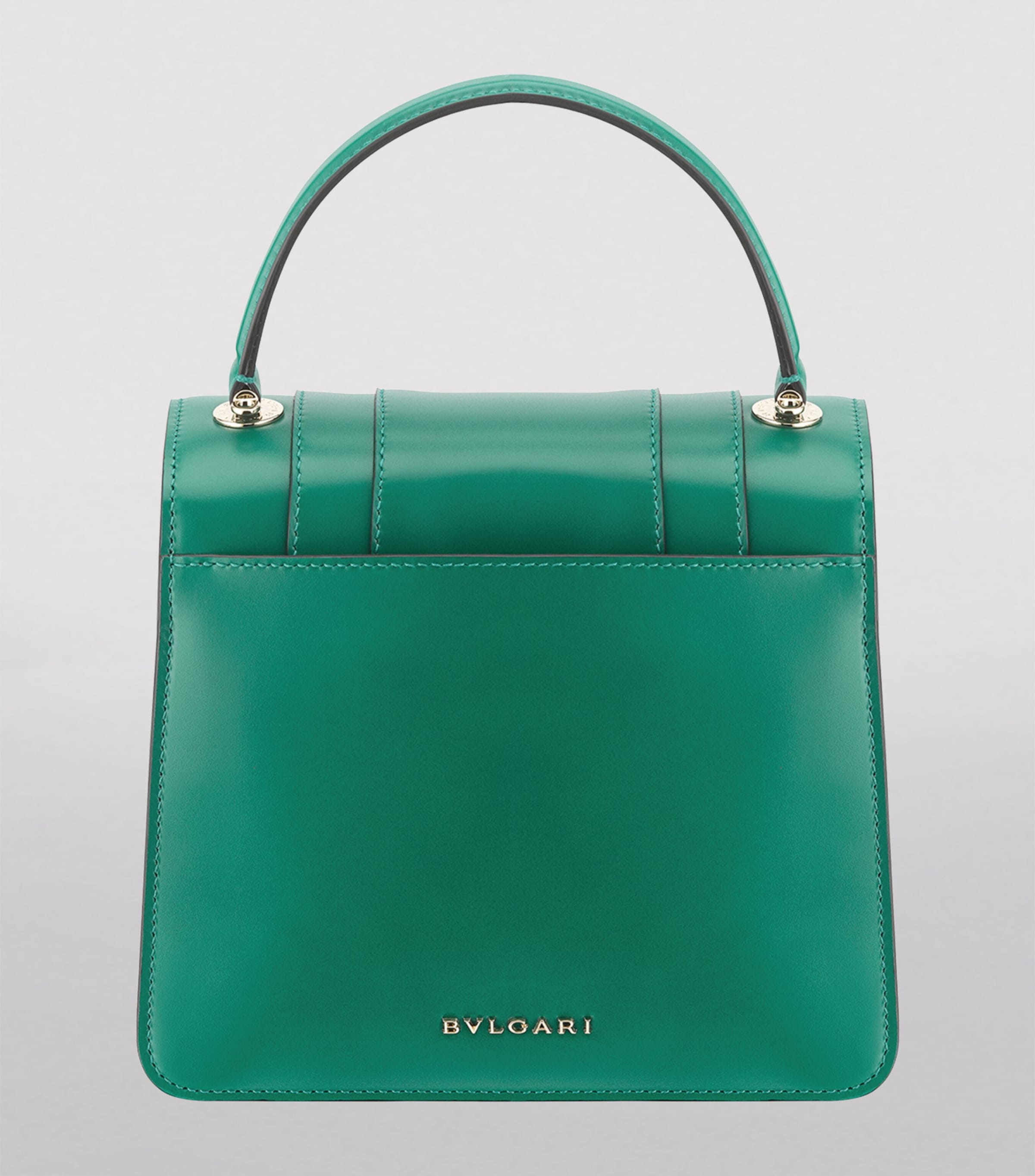 Bvlgari Green Leather Serpenti Forever Top-Handle Bag | Harrods UK