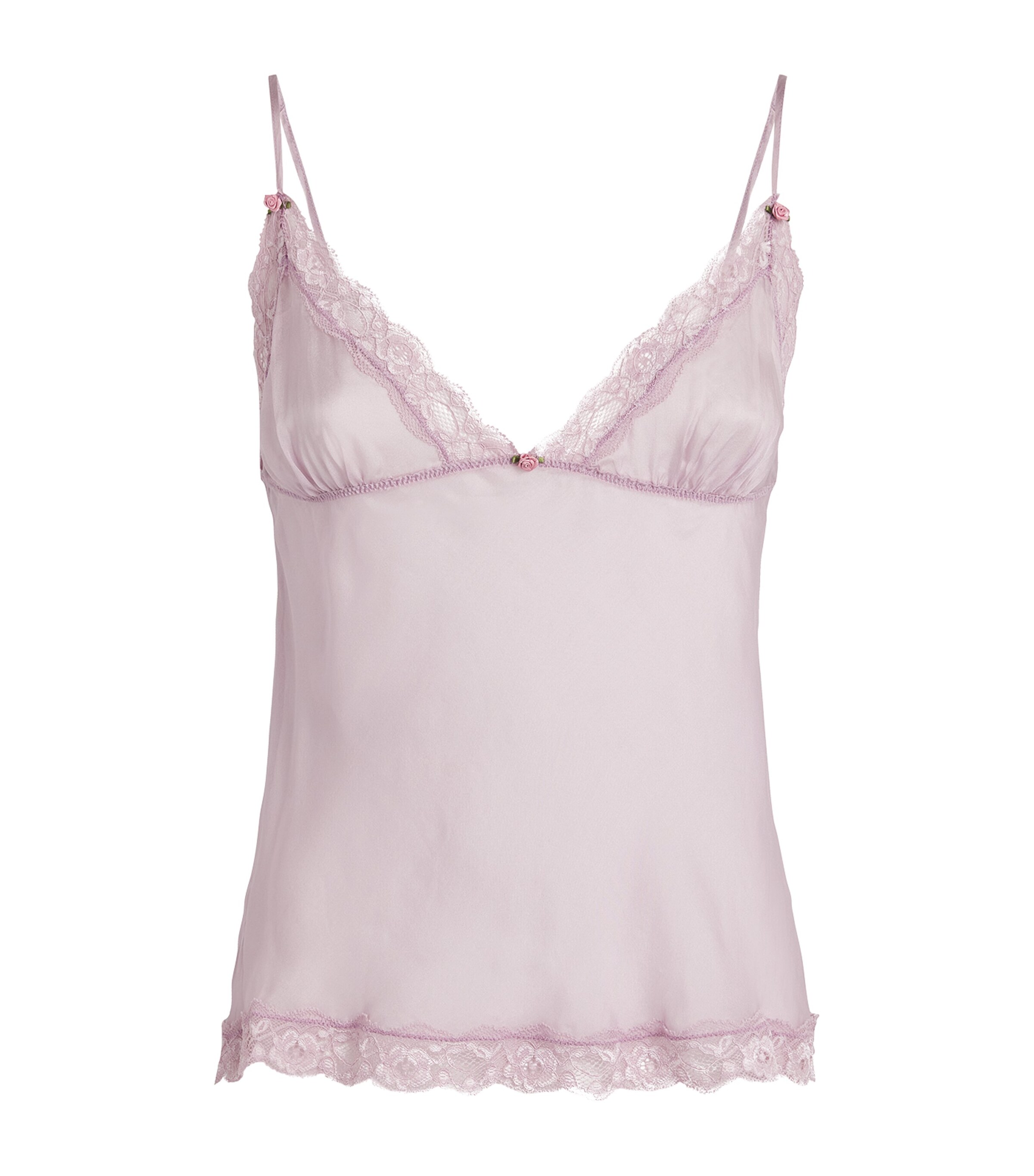 Skims Silk-Lace Romance Cami Top | Harrods US