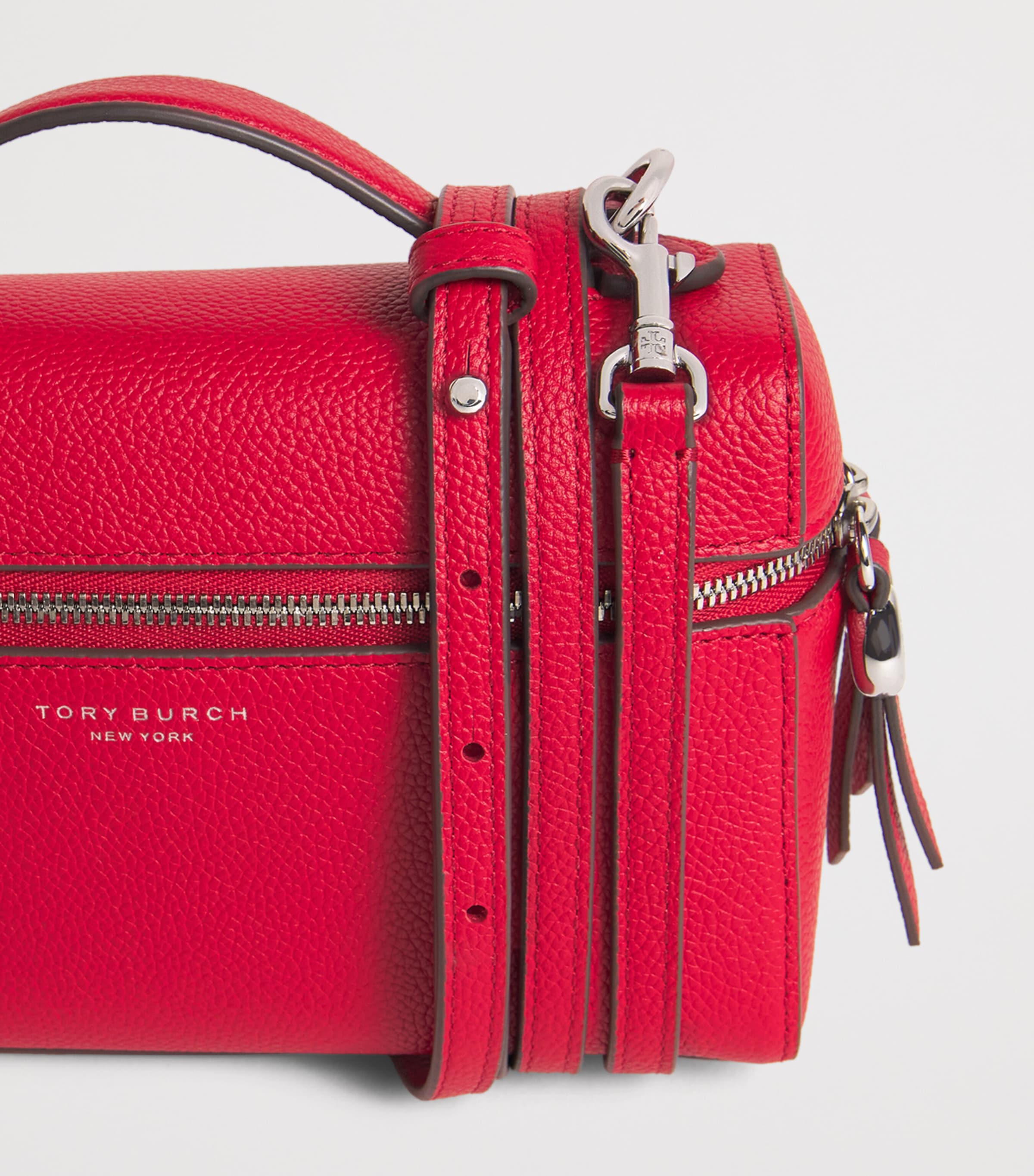 Tory Burch Red Leather Romy Slim Top-Handle Bag | Harrods HK