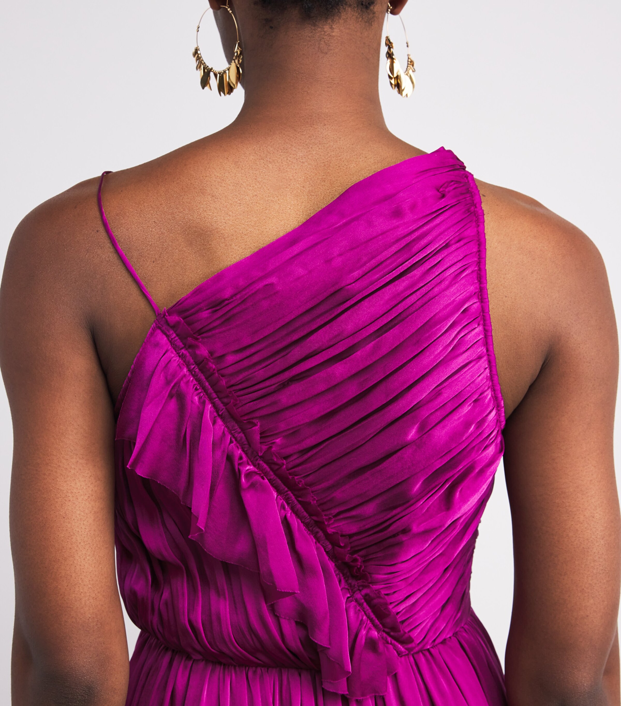 Ulla Johnson Burgundy Silk Aisha Maxi Dress | Harrods UK