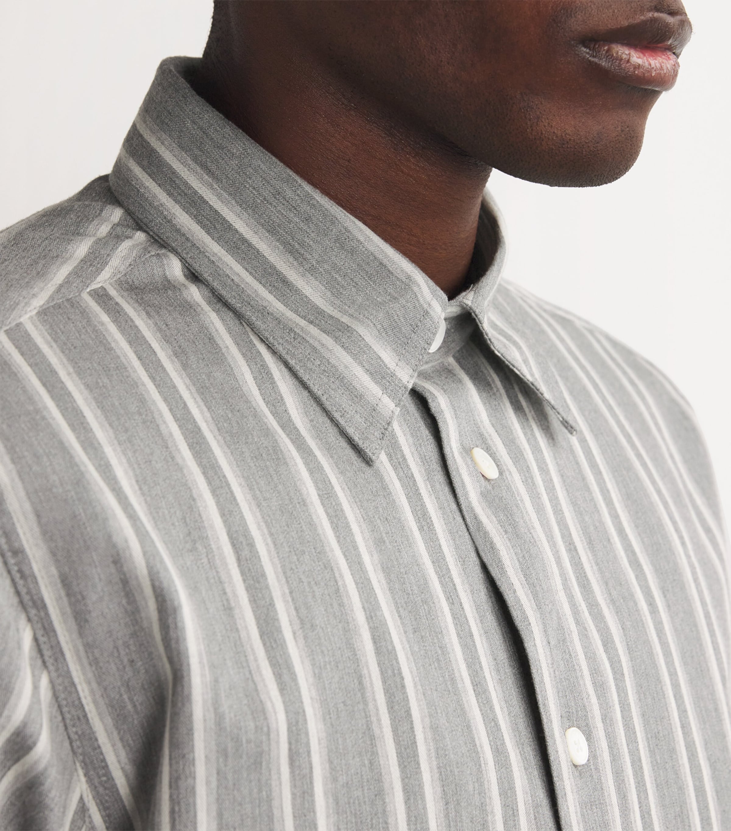 NN07 Grey Organic Cotton Twill Colby Shirt | Harrods UK