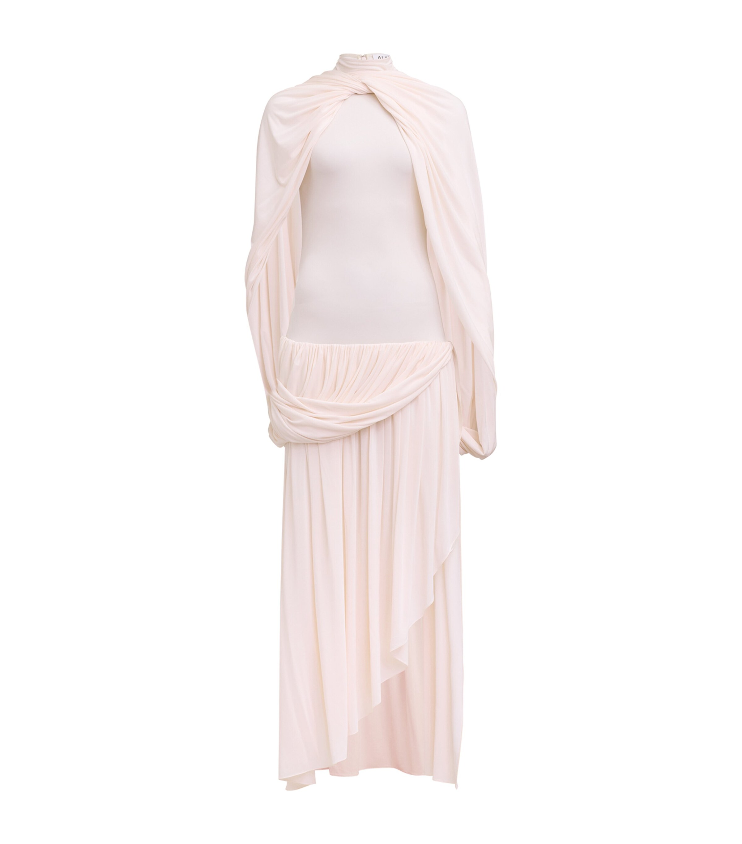 Alaïa Folded Cape Maxi Dress | Harrods US