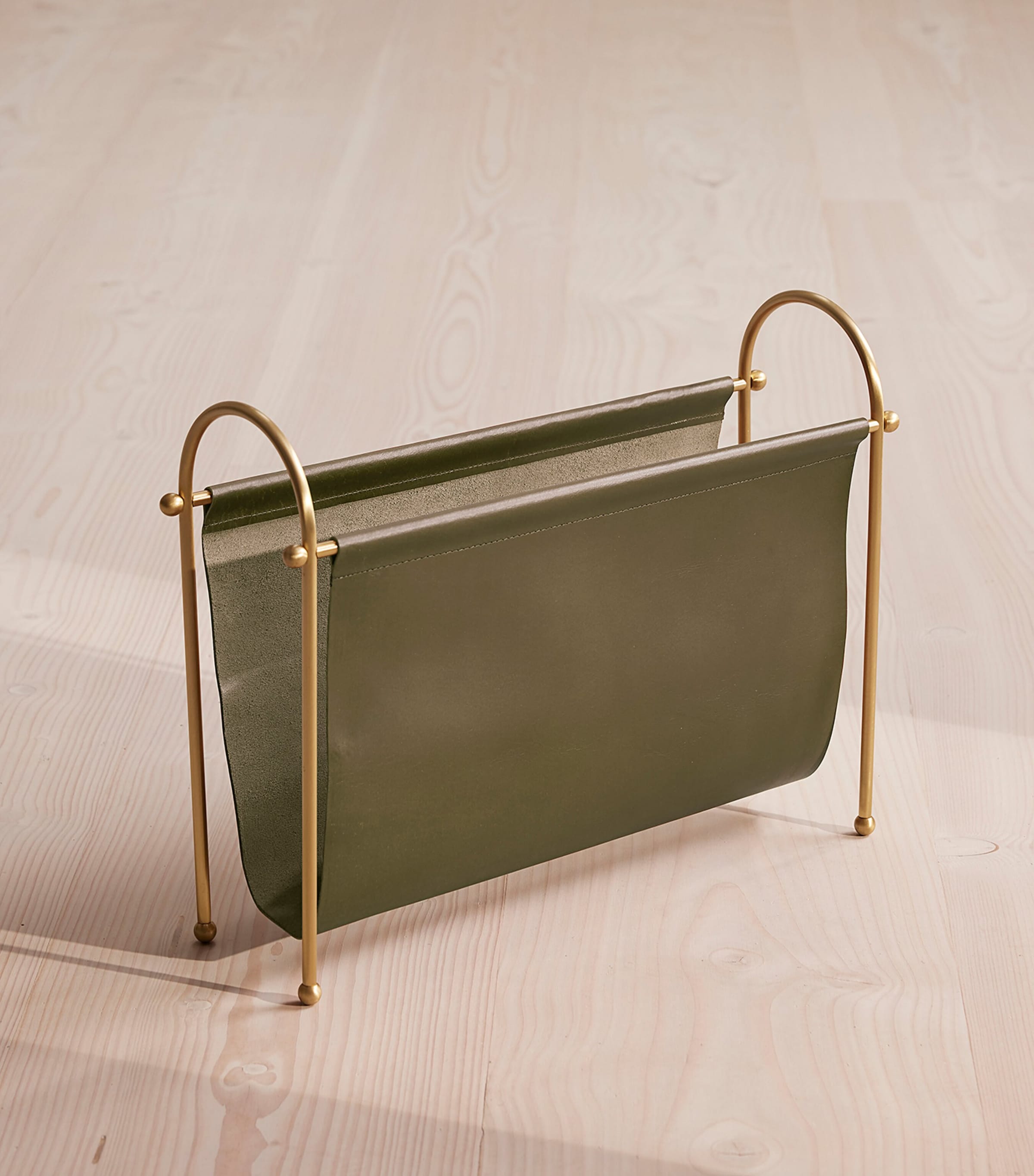 Soho Home Leather Meard Magazine Rack | Harrods US