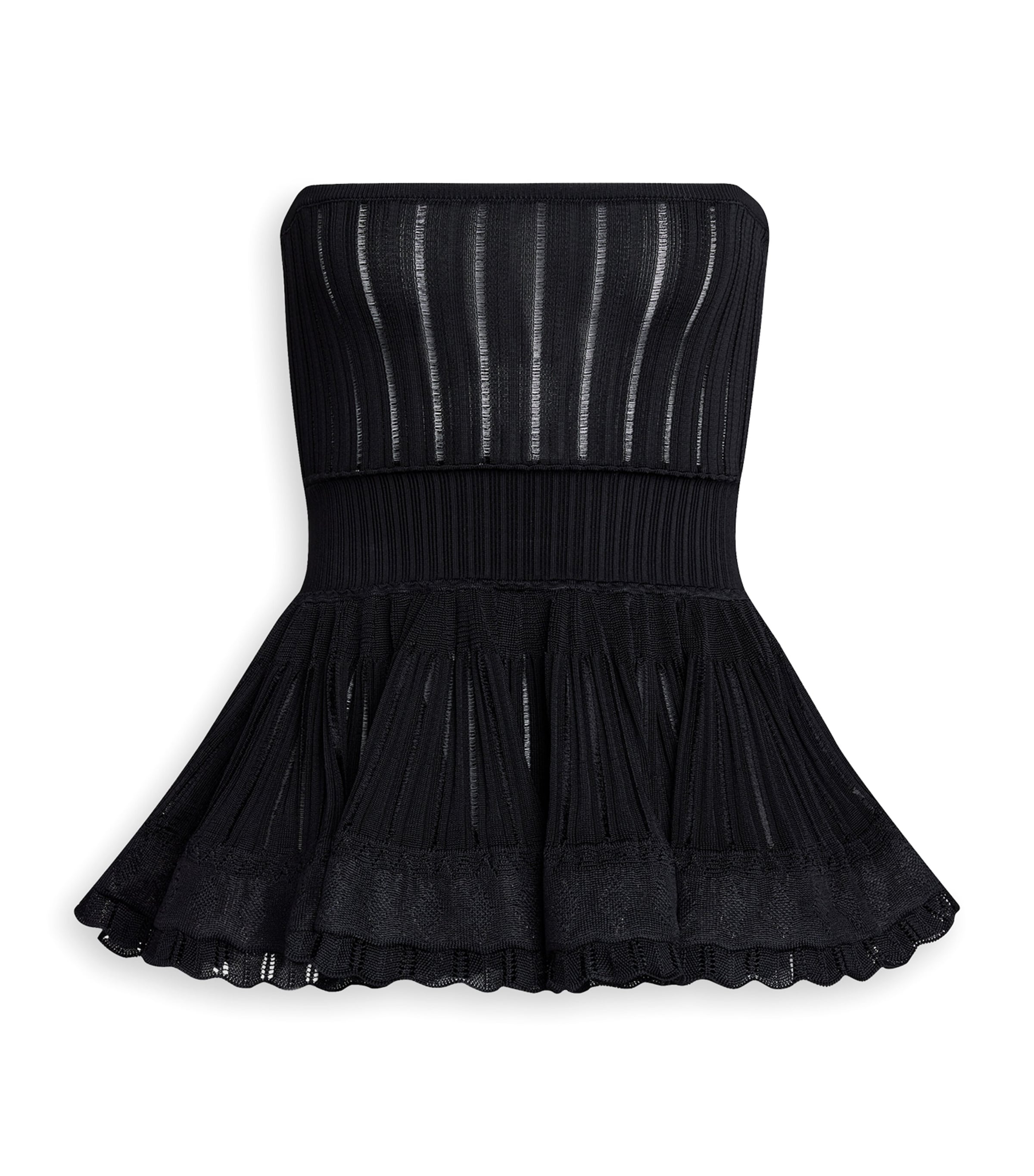 Alaïa Black Strapless Crinoline Top | Harrods US