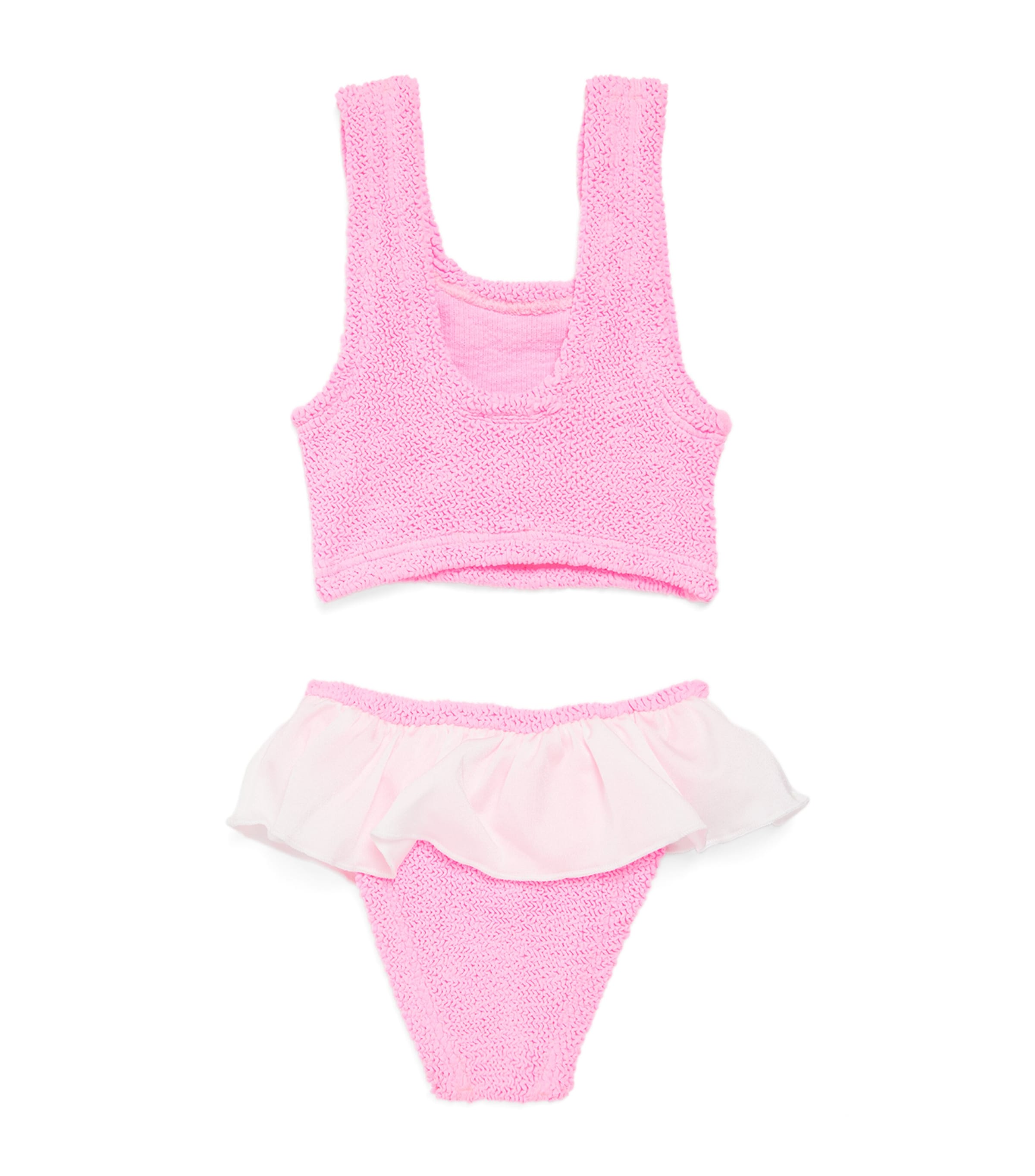 Hunza G Kids Frill-Detail Olive Bikini (3-6 Years) | Harrods CA