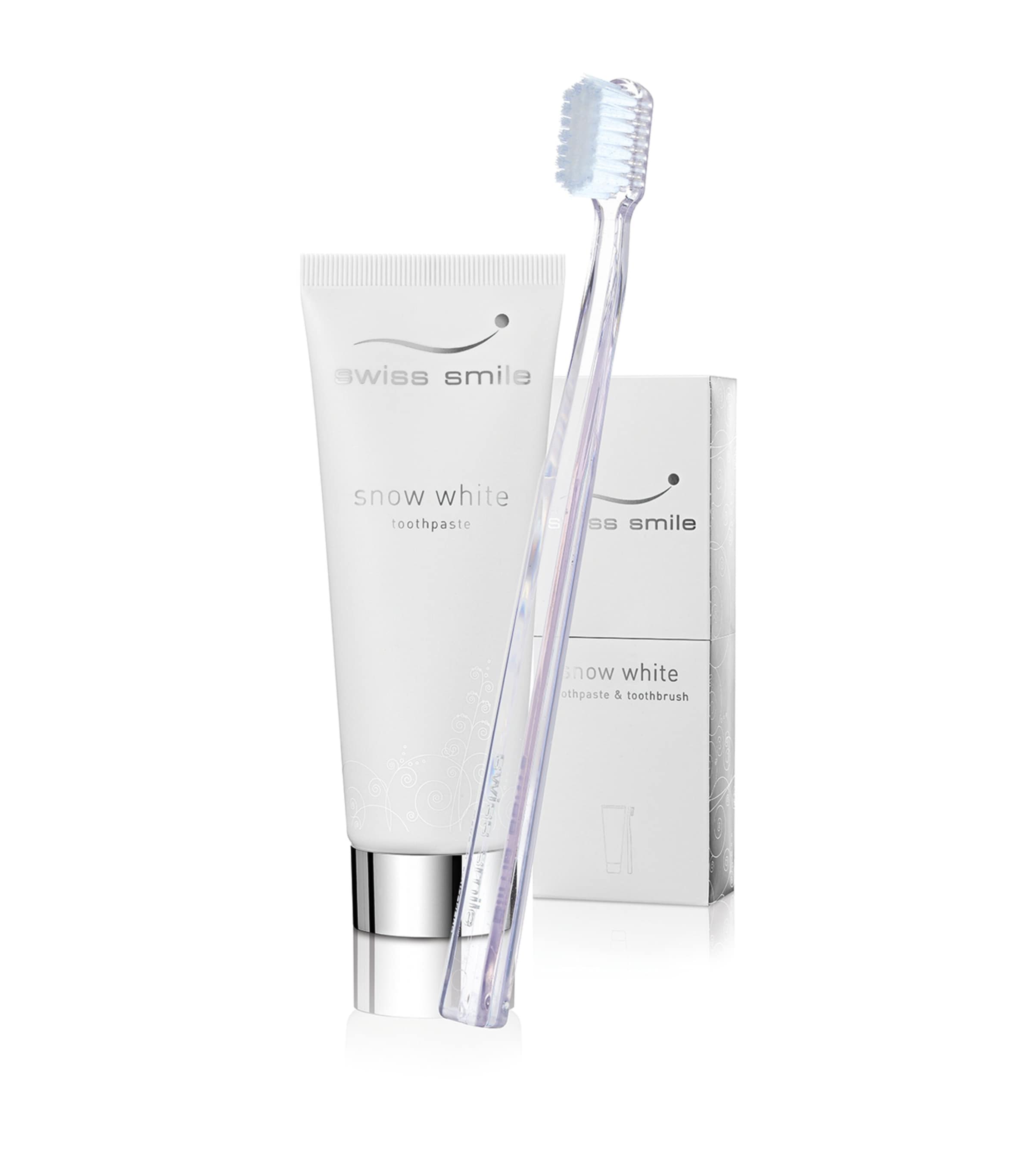 Swiss Smile Snow White Toothpaste and Toothbrush Set (75ml) | Harrods AU