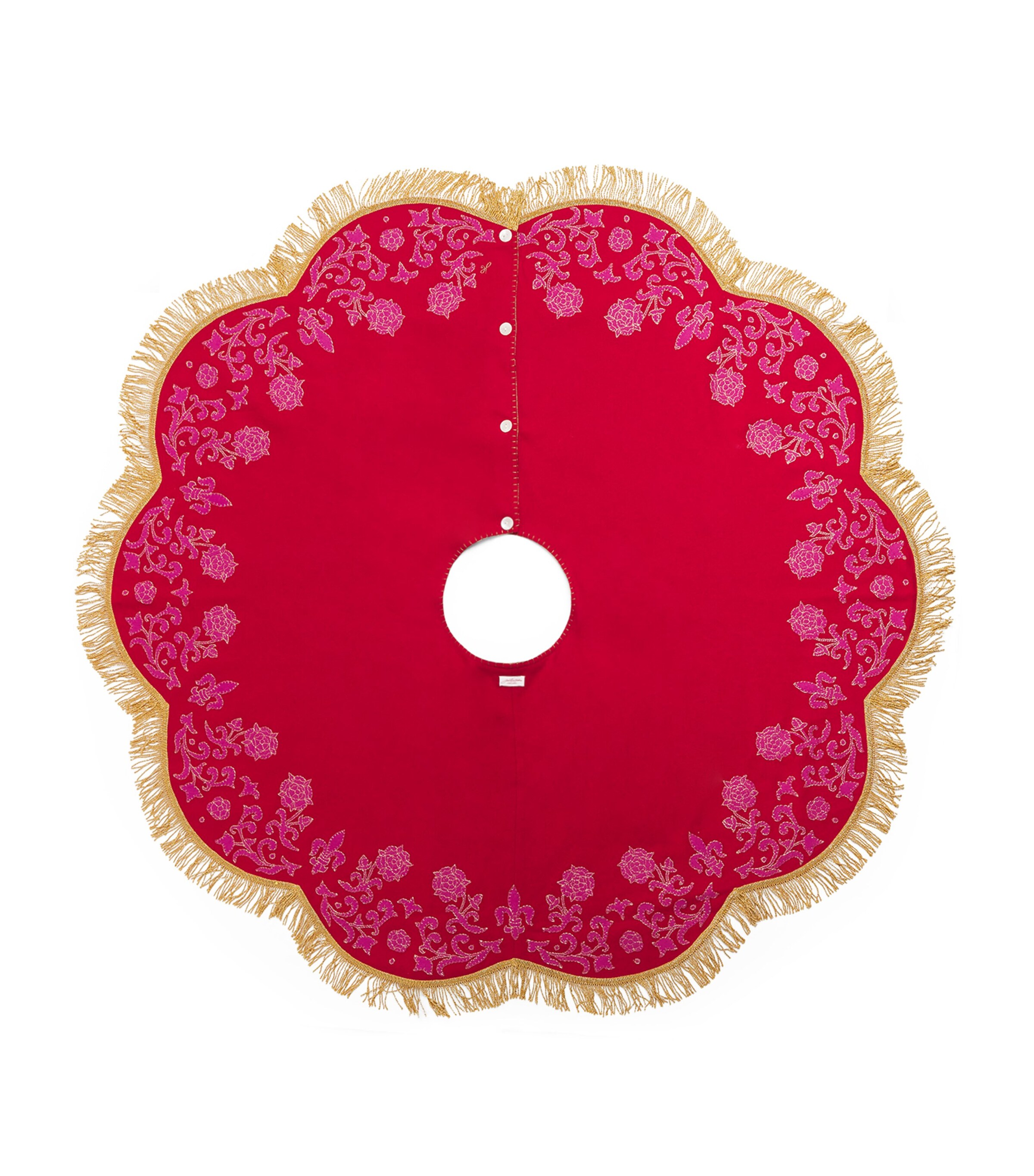 Jan Constantine Rose Embroidered Tree Skirt | Harrods AU