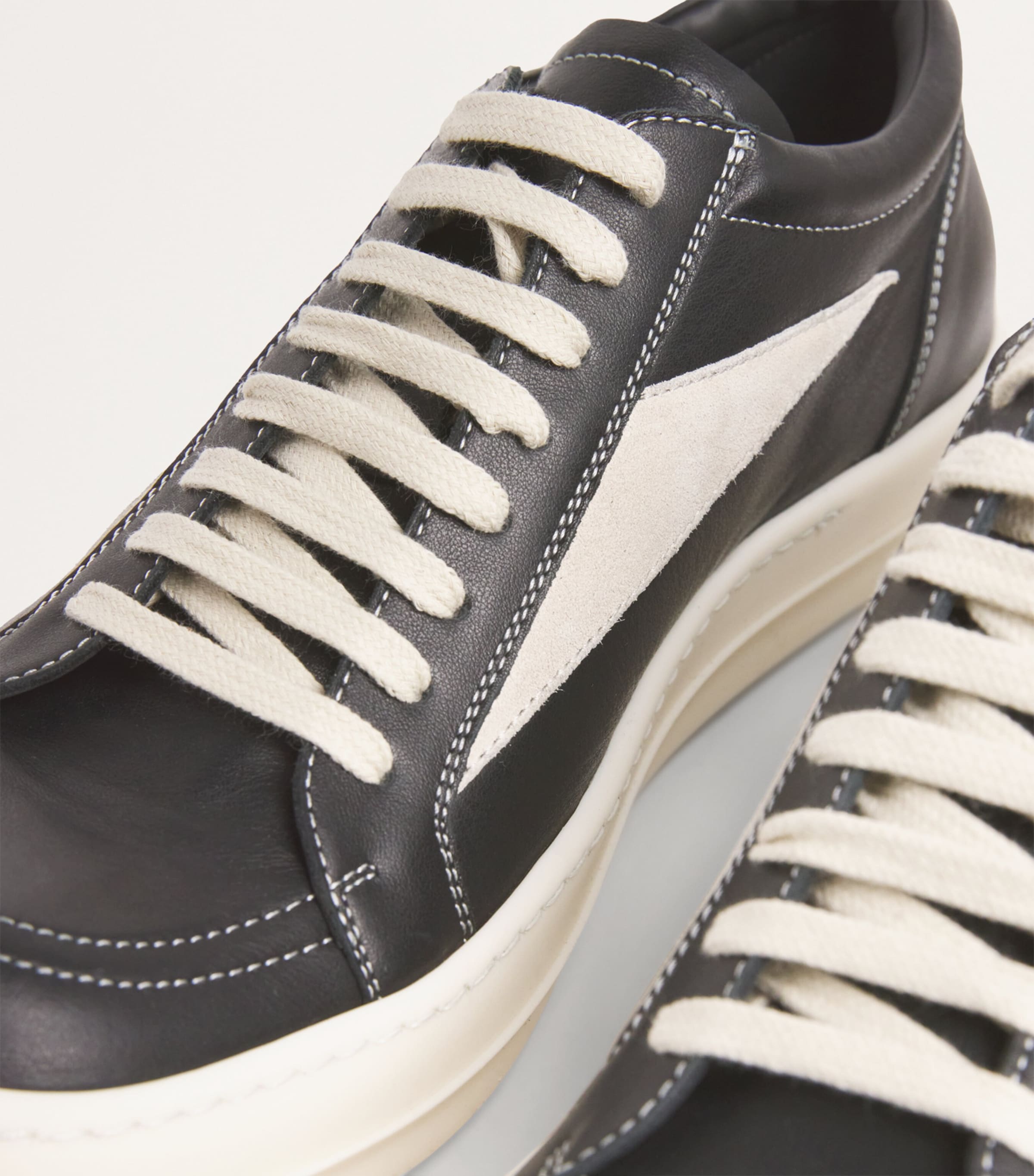 Rick Owens Leather Vintage Low-Top Sneakers | Harrods US