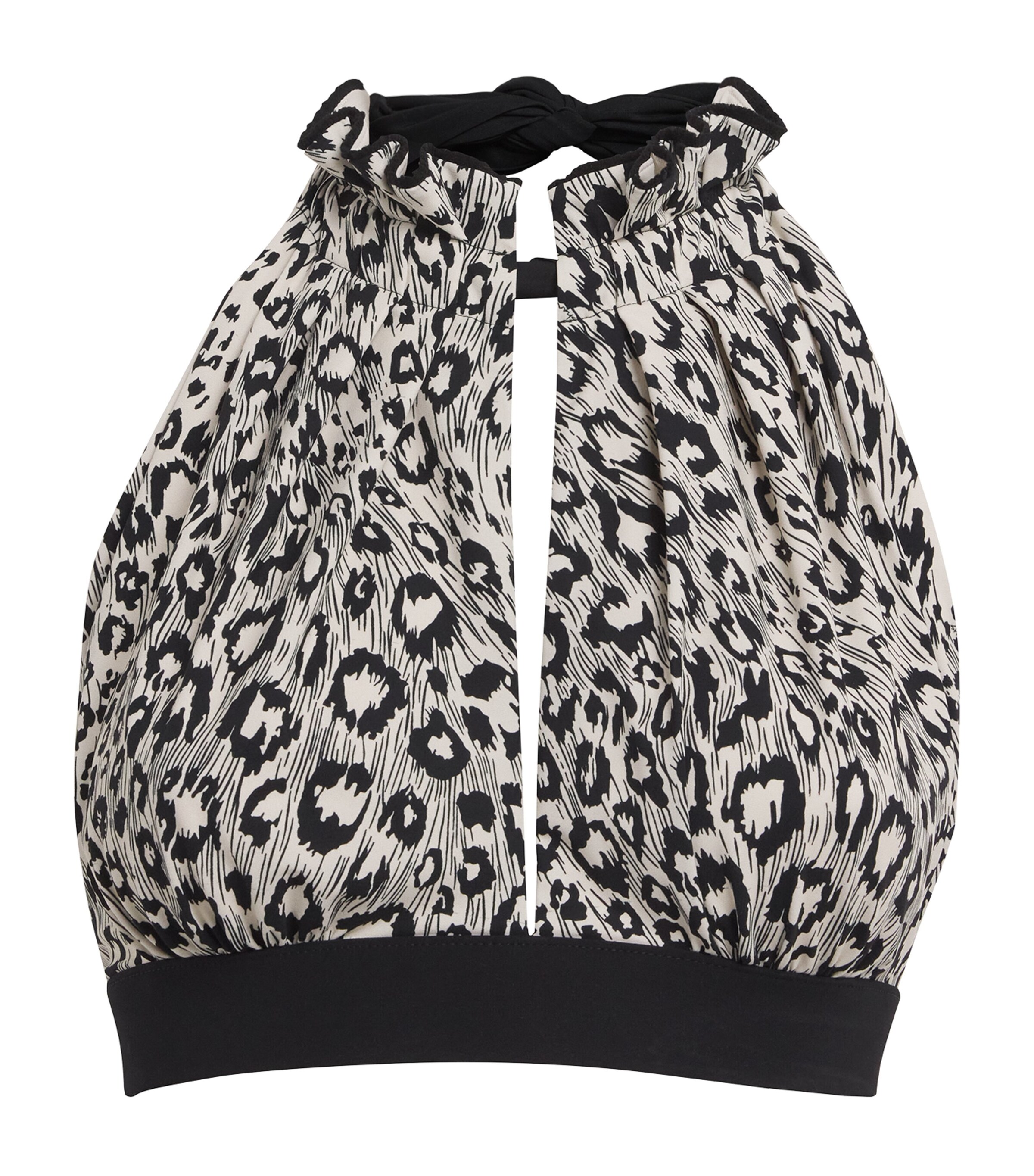 Shan Multi Leopard Print Halterneck Bikini Top | Harrods UK