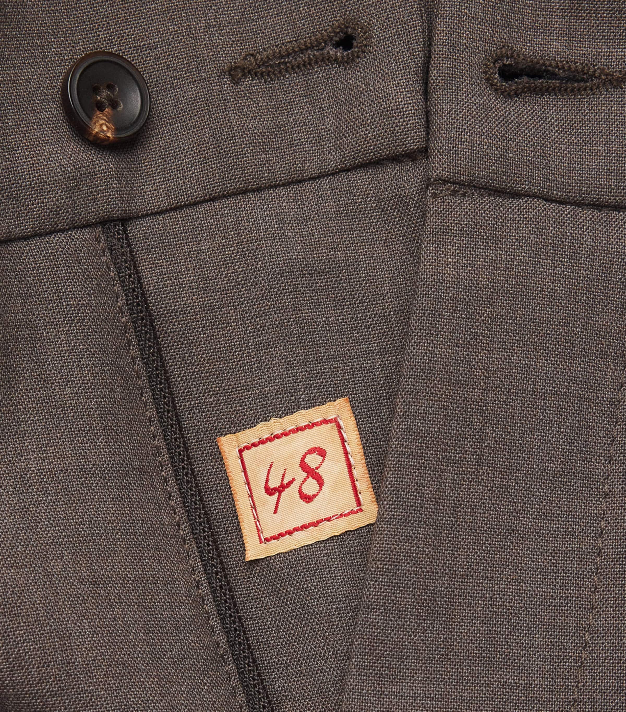 Marco Pescarolo Brown Virgin Wool Drawstring Trousers | Harrods UK