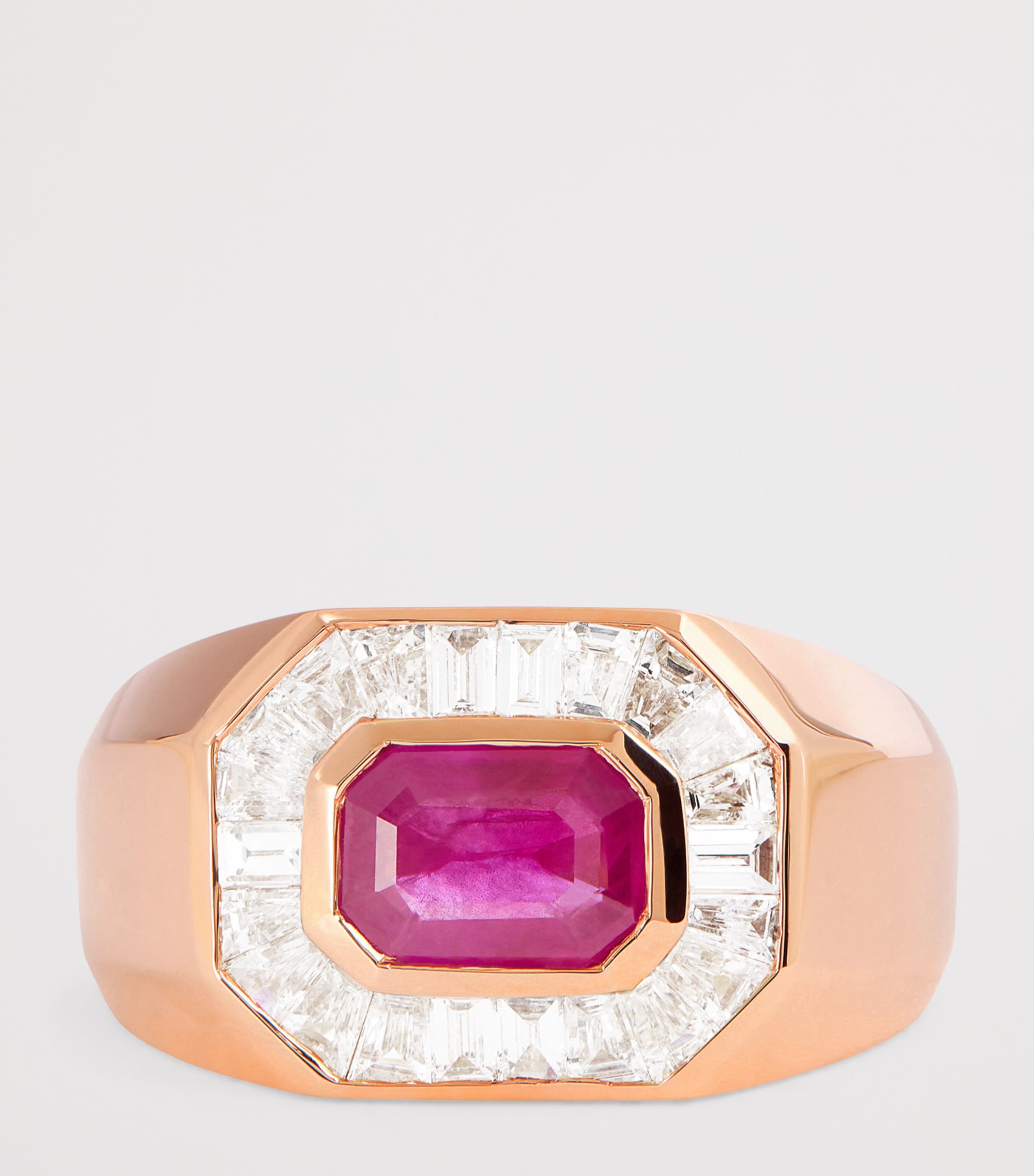 SHAY Rose Gold, Diamond and Ruby Championship Ring | Harrods CN