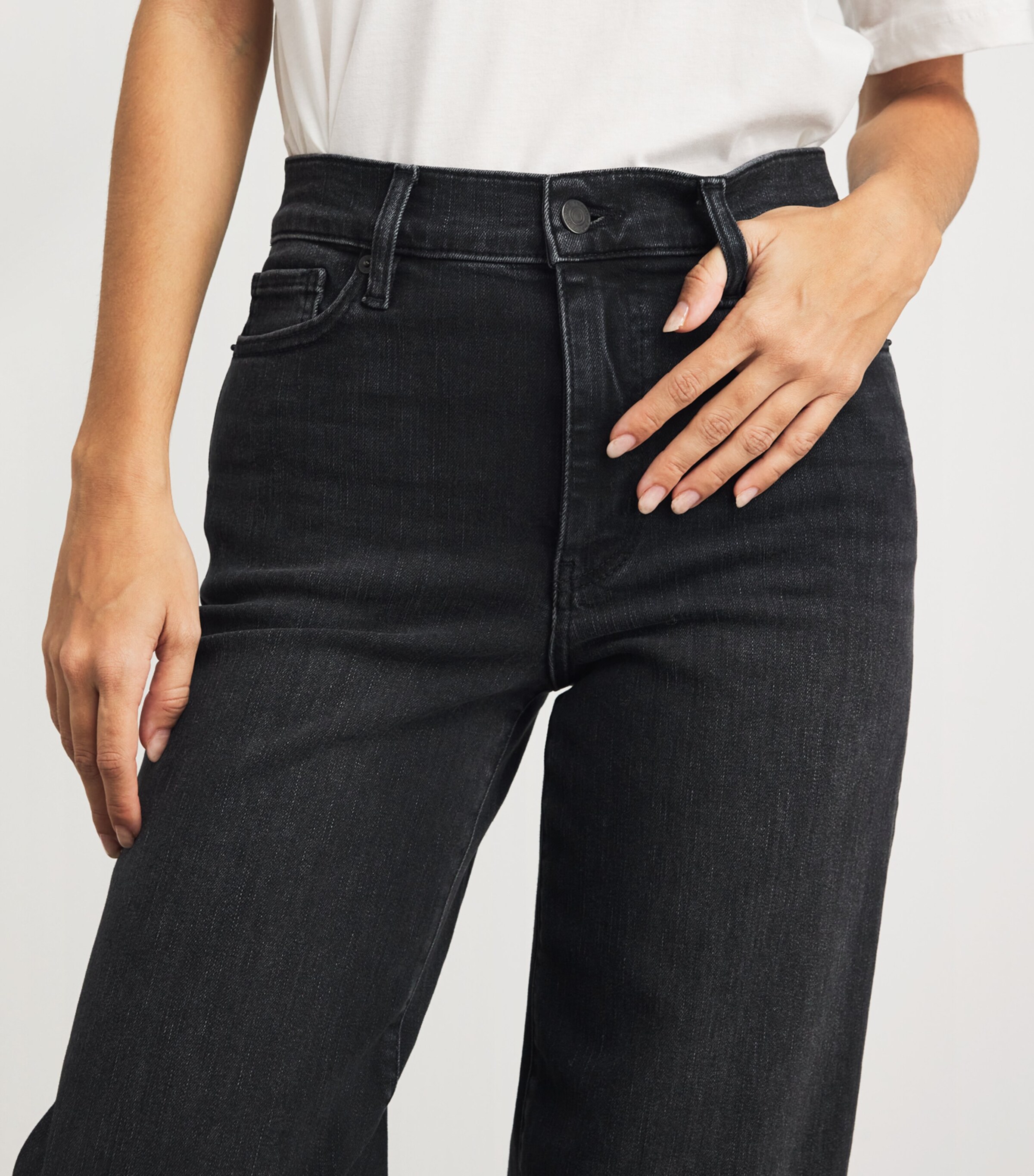 FRAME Black Le Slim Palazzo Wide-Leg Jeans | Harrods AU