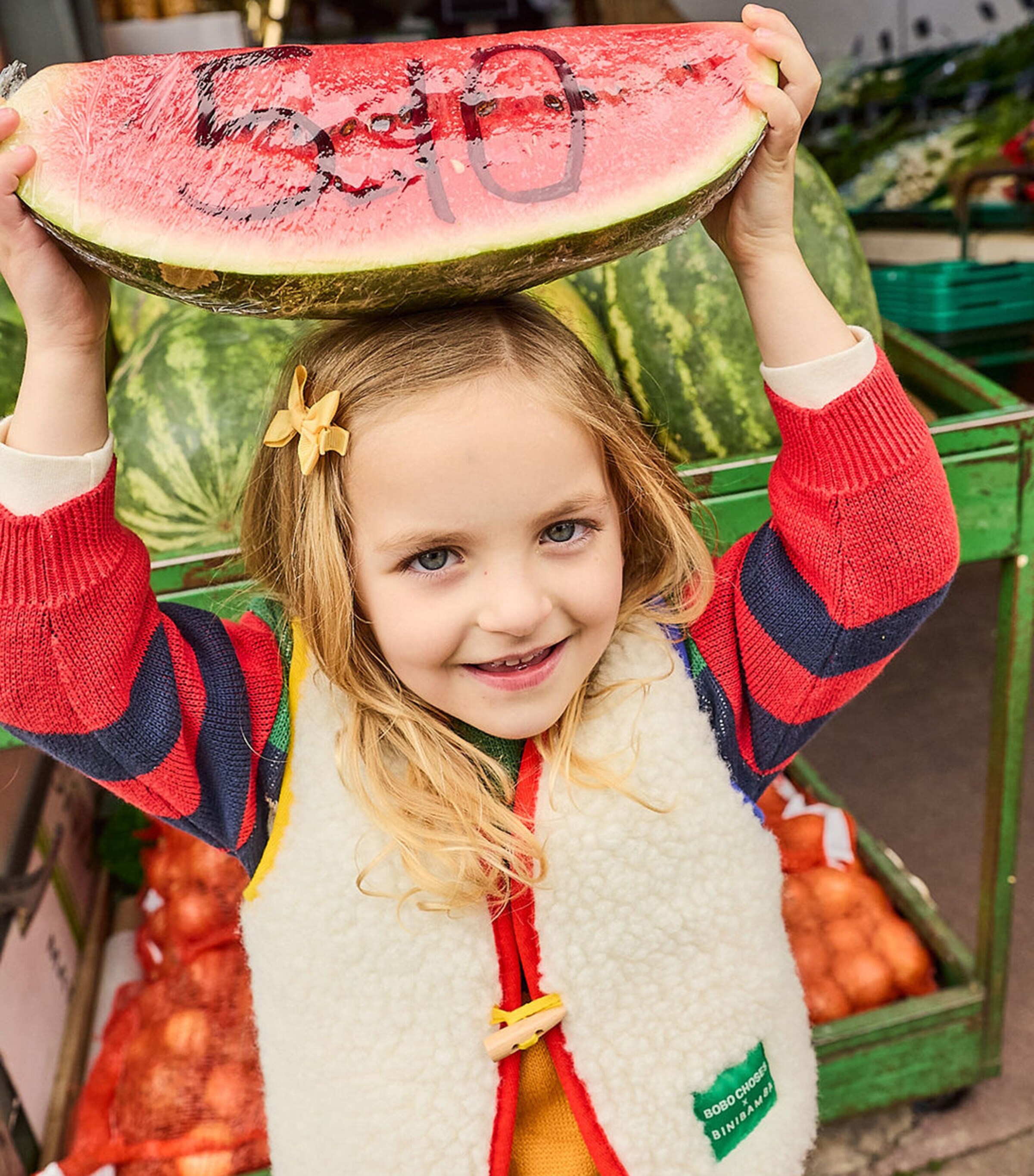 Binibamba Ivory x Bobo Choses Merino Wool Snugglevest | Harrods CA