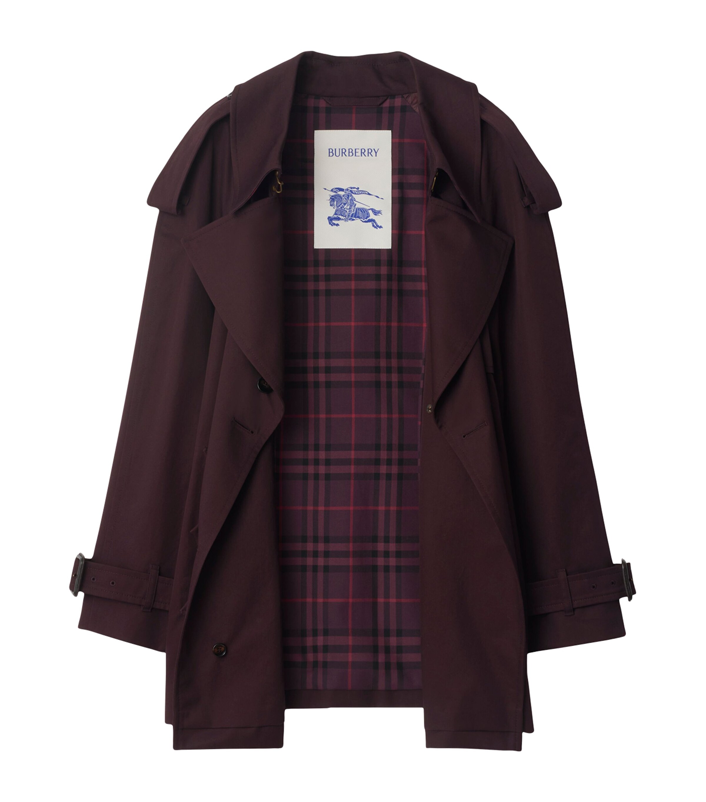 Burberry Red Gabardine Fitzrovia Short Trench Coat | Harrods DE