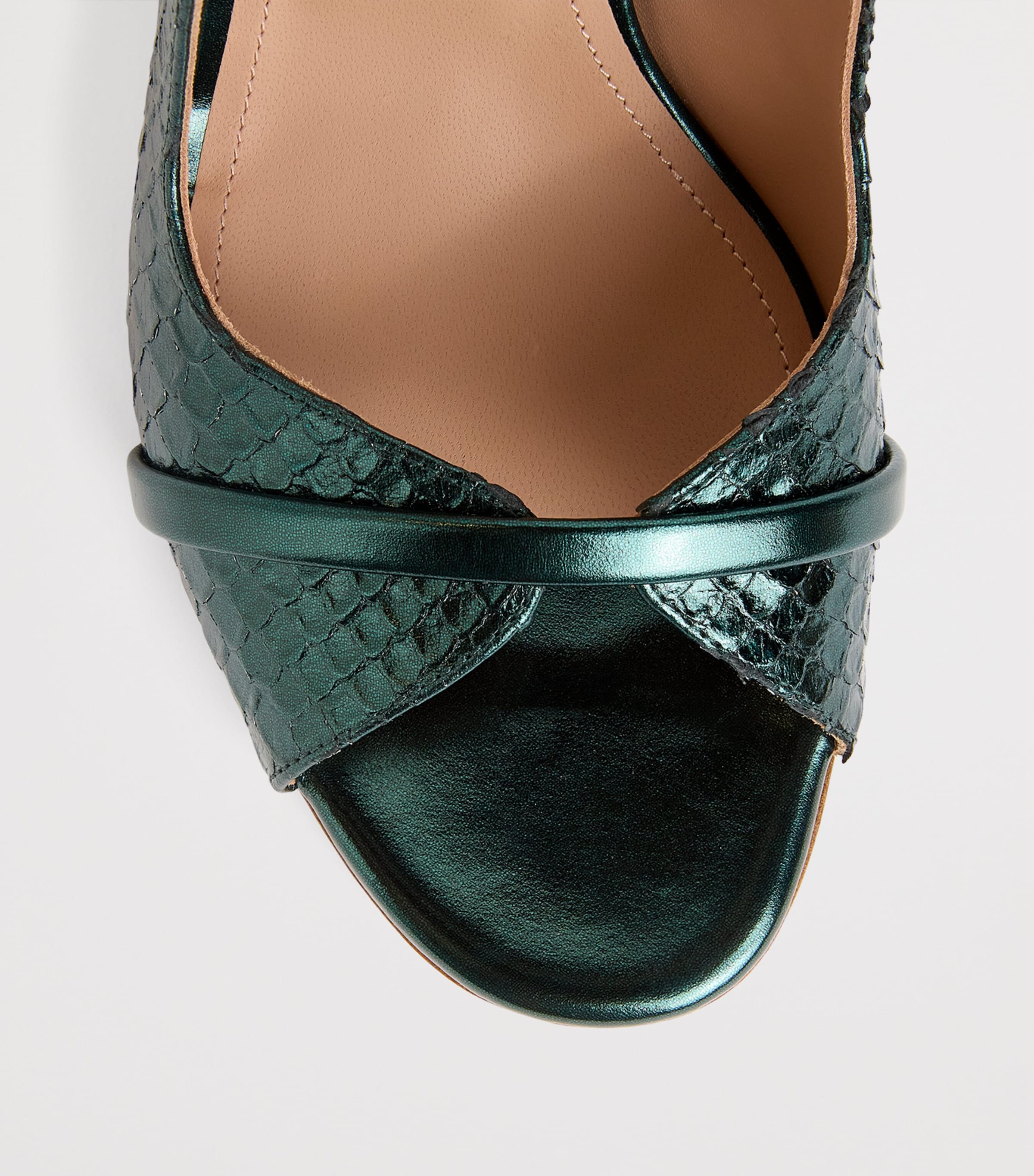 Malone Souliers Green Leather Crocodile-Effect Norah Mules 70 | Harrods AU