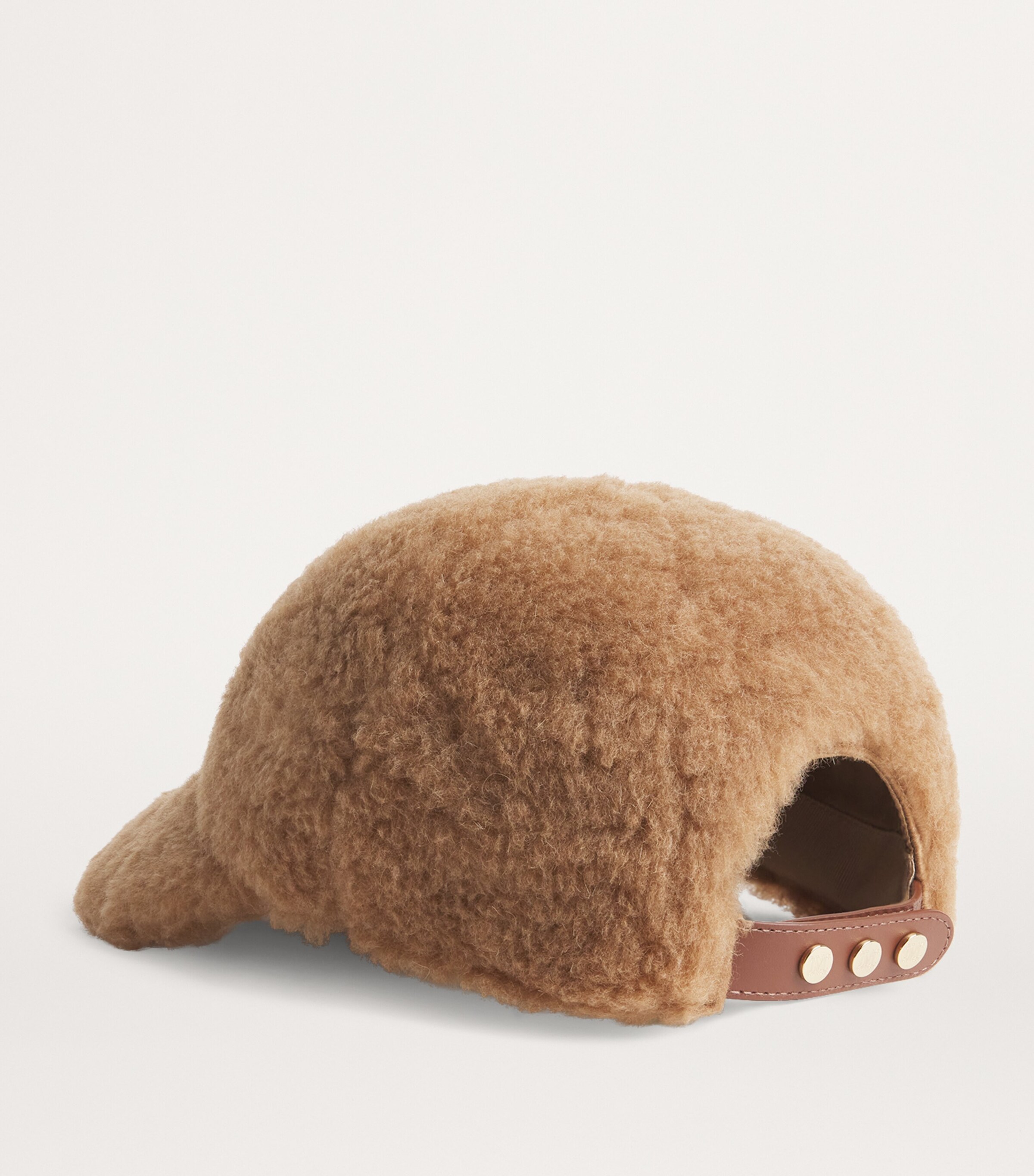Max Mara Beige Shearling-Trimmed Baseball Cap | Harrods HK