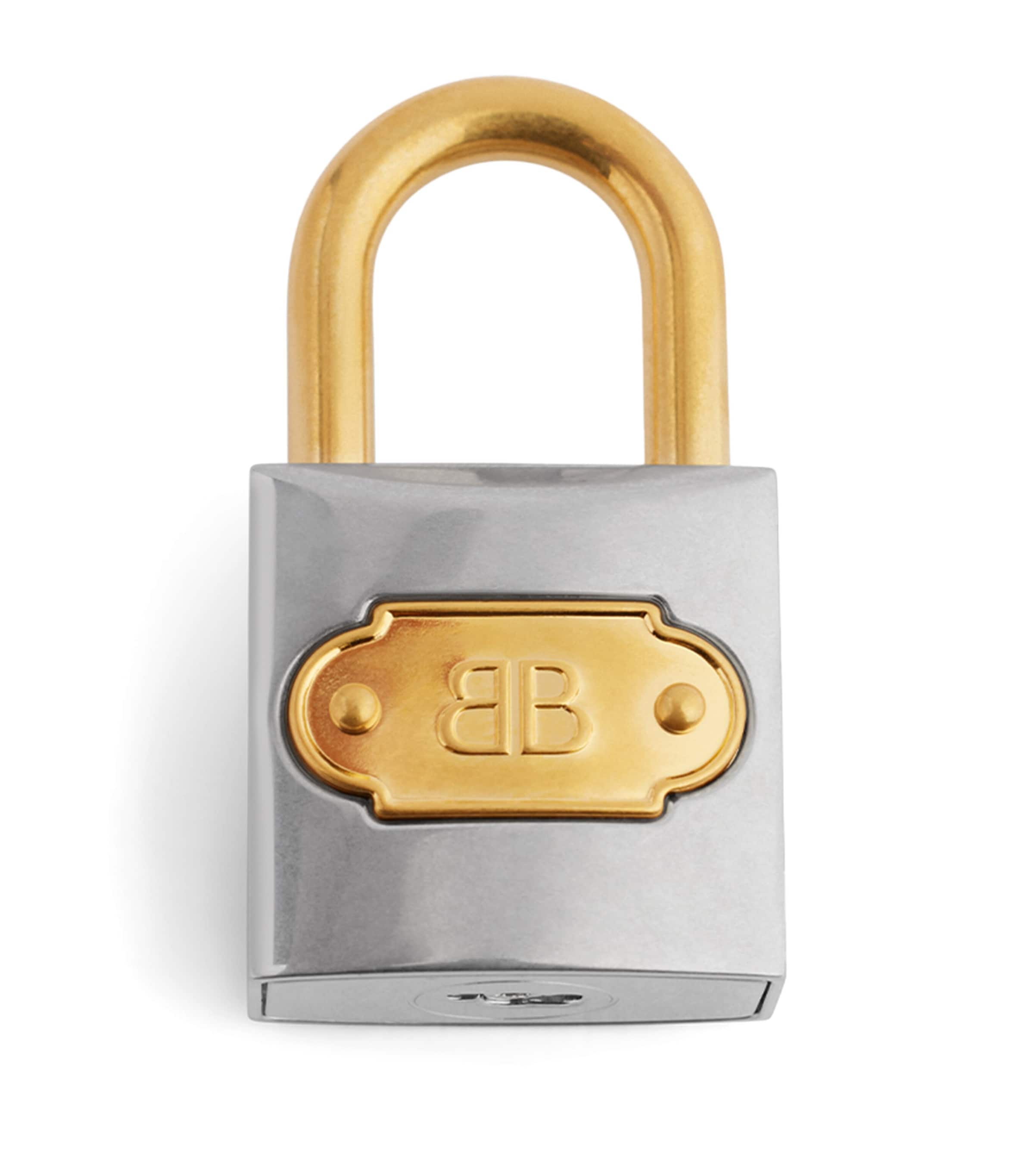 Balenciaga Black BB Padlock Charm | Harrods IN