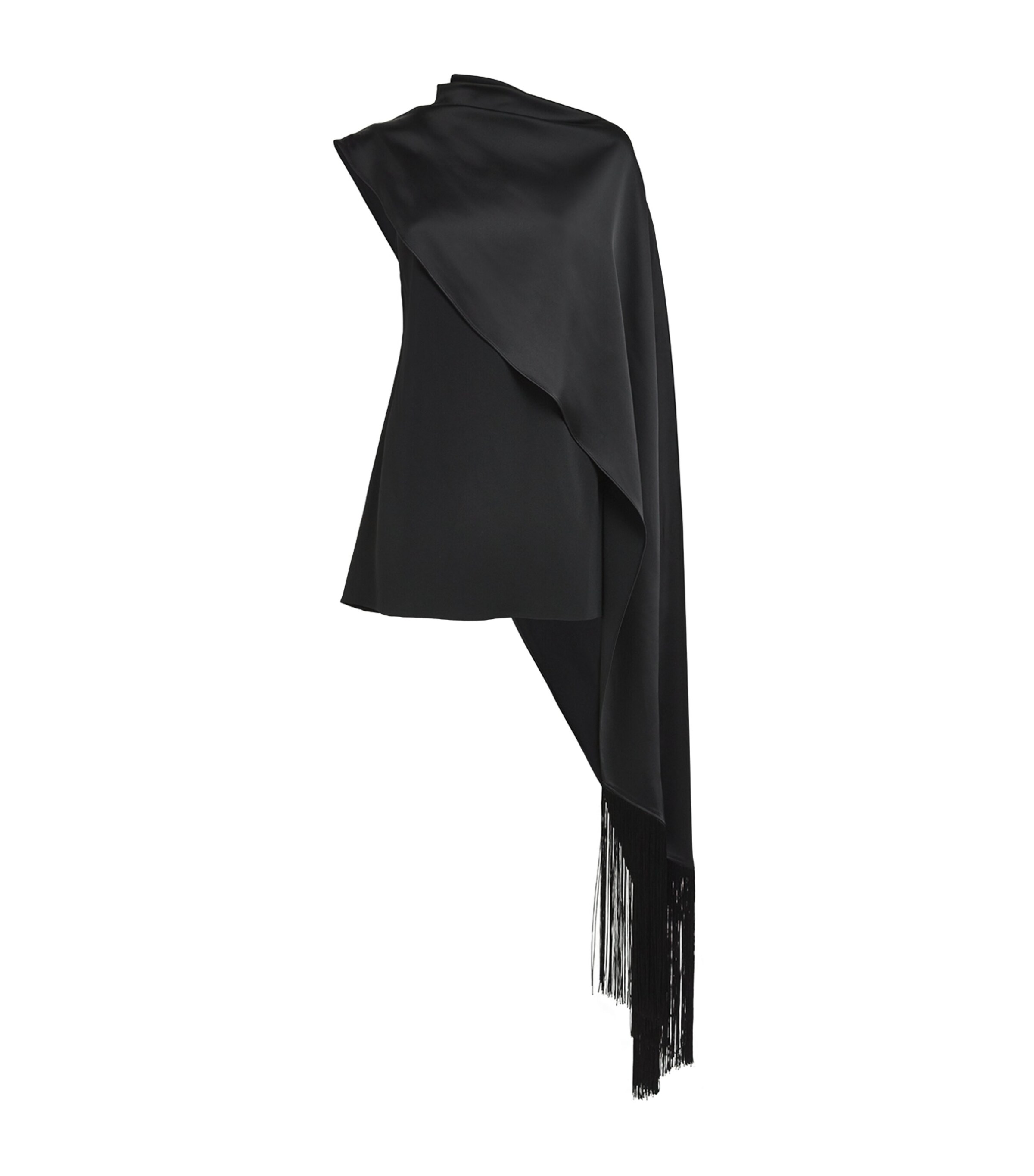 Taller Marmo Black Asymmetric Berenson Mini Dress | Harrods UK