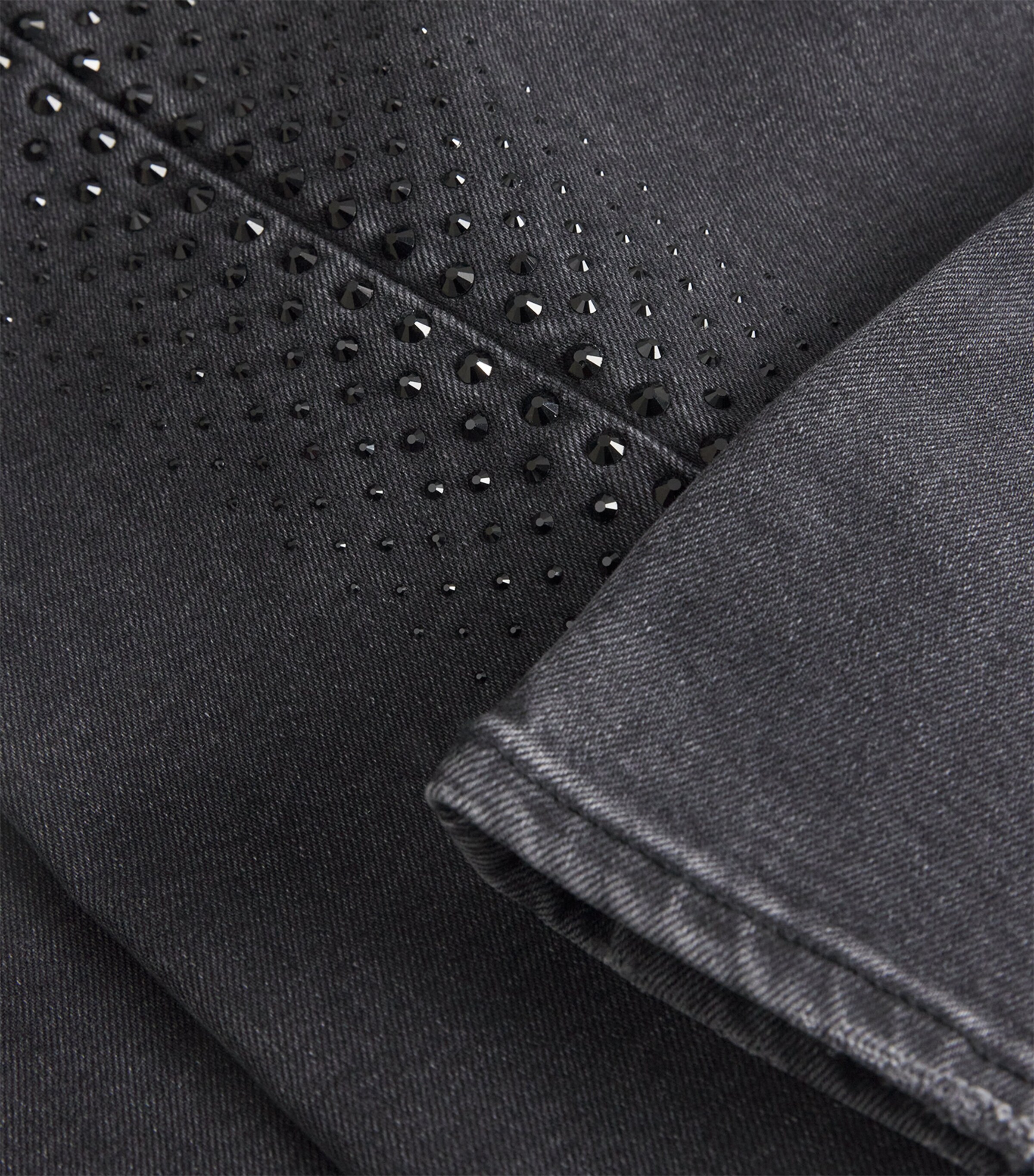 7 For All Mankind Black Embellished Twisted Lotta Wide-Leg Jeans ...